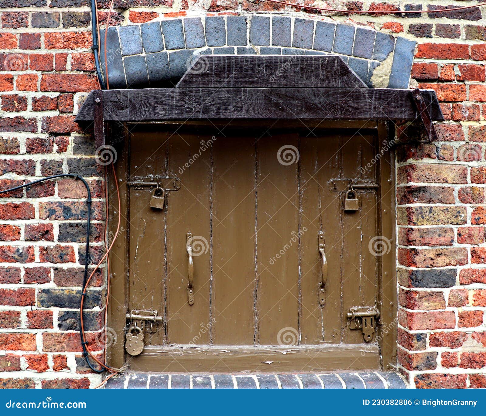 Traditional Coal Hole in Brick Wall Stock Photo - Image of brick ...