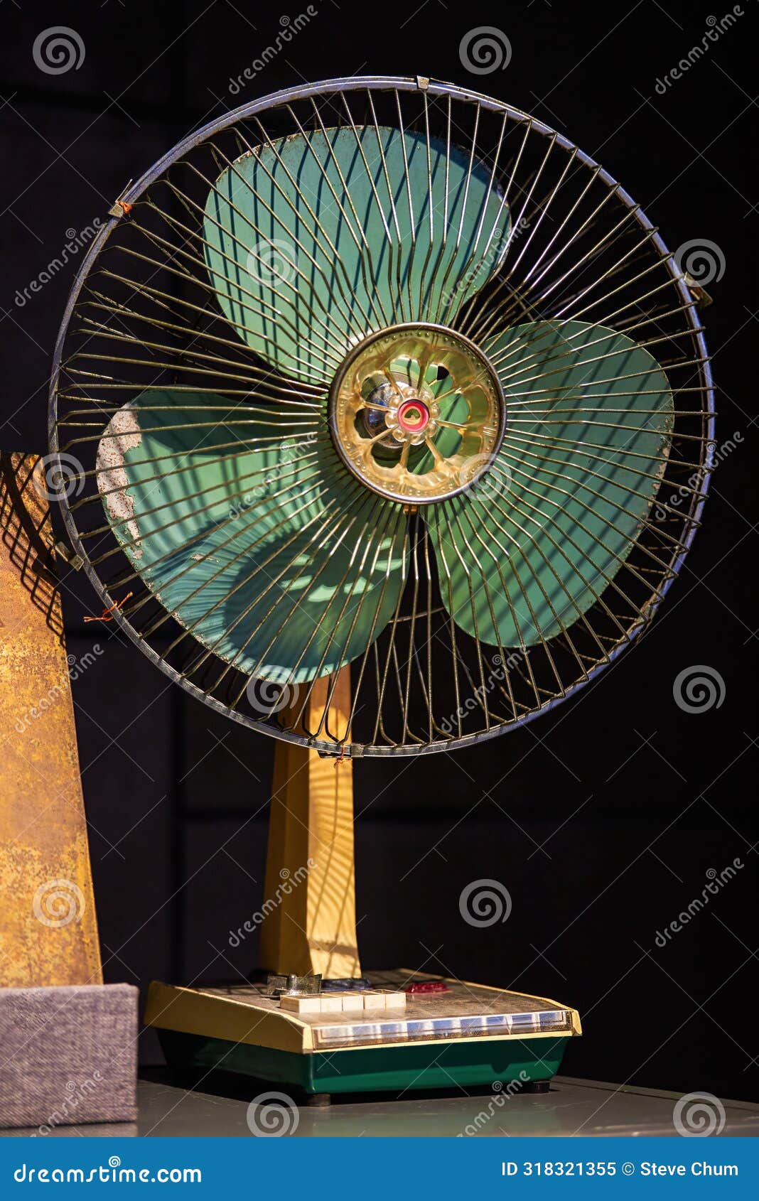 Old Traditional Electric Fan Close-up Stock Image - Image of ancient ...