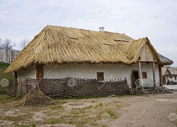 Old traditional house stock image. Image of front, straw - 3370743