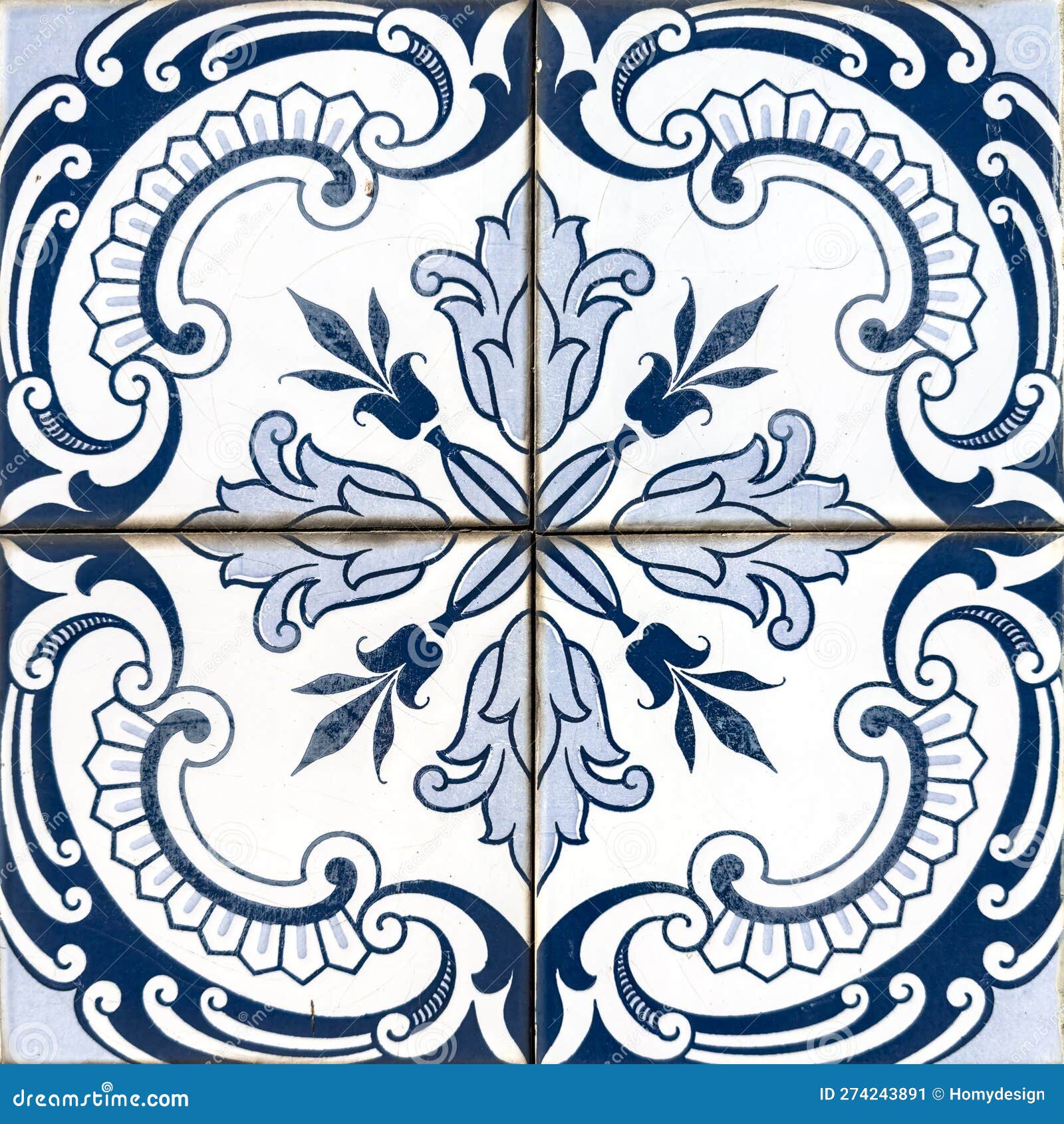 Old Traditional Portuguese Azulejos Stock Image - Image of ceramic ...