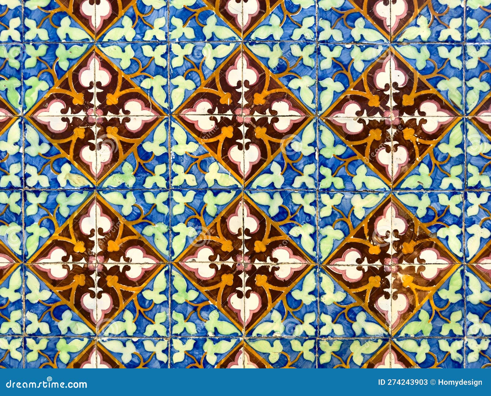 Old Traditional Portuguese Azulejos Stock Illustration - Illustration ...