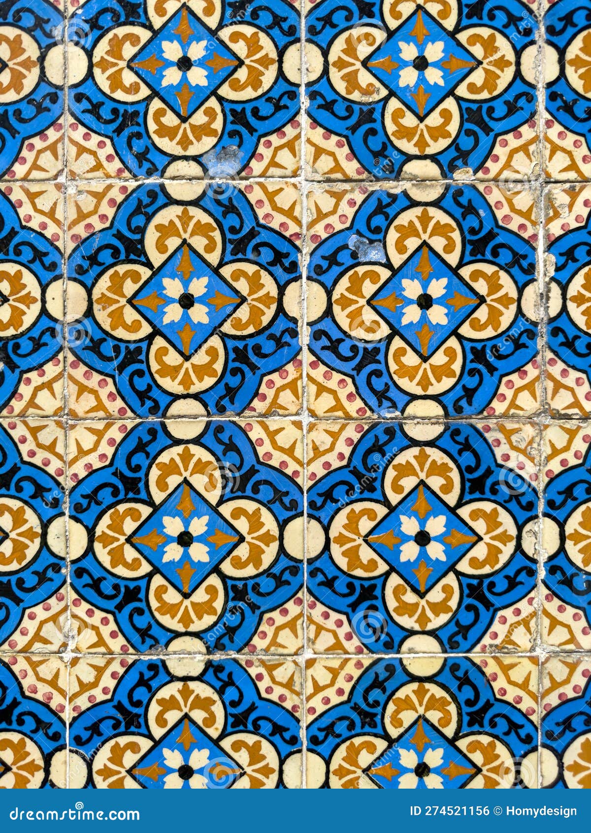 Old Traditional Portuguese Azulejos Stock Photo - Image of architecture ...
