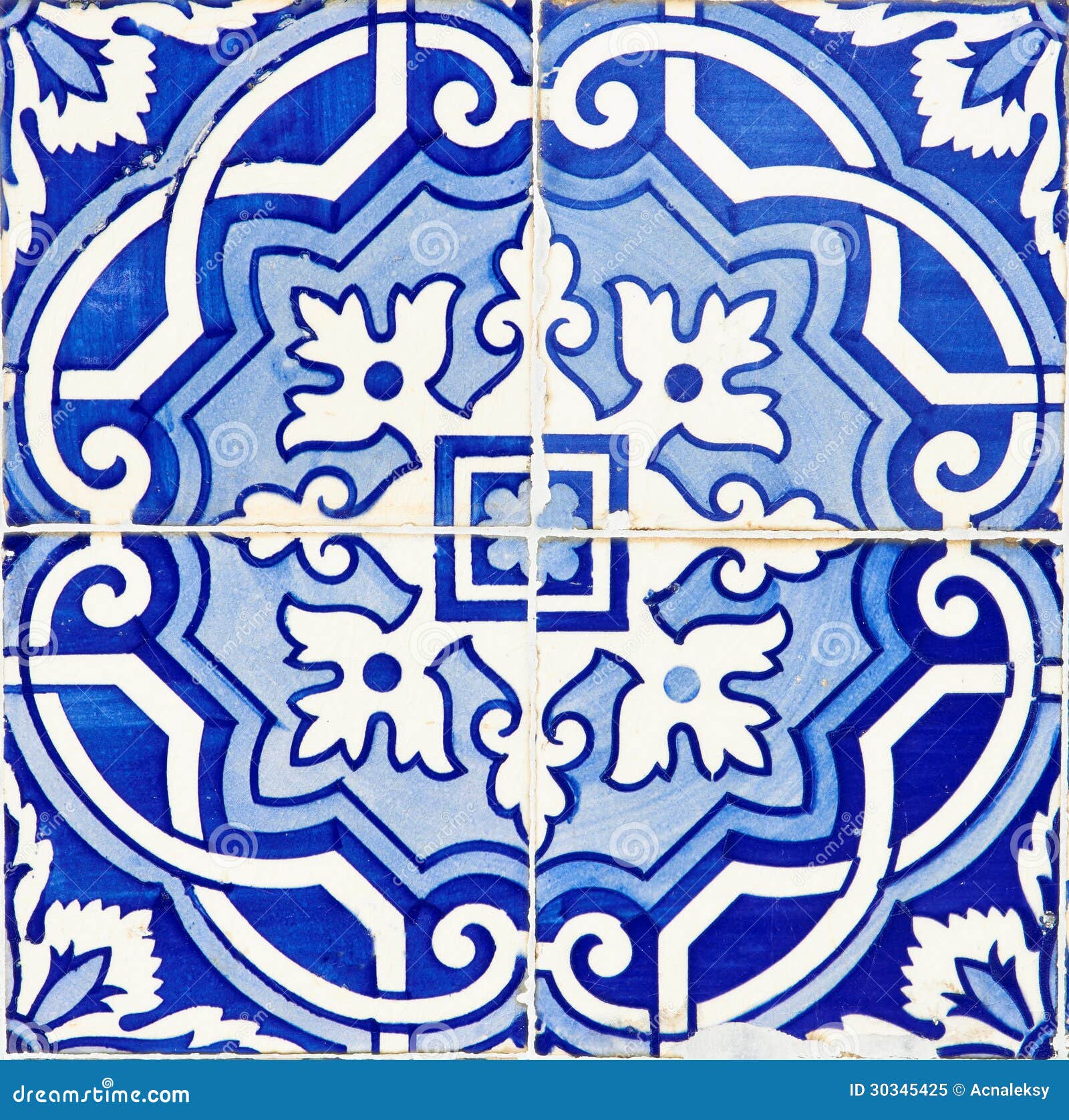 Old Traditional Portuguese Azulejos Stock Image - Image of blue ...