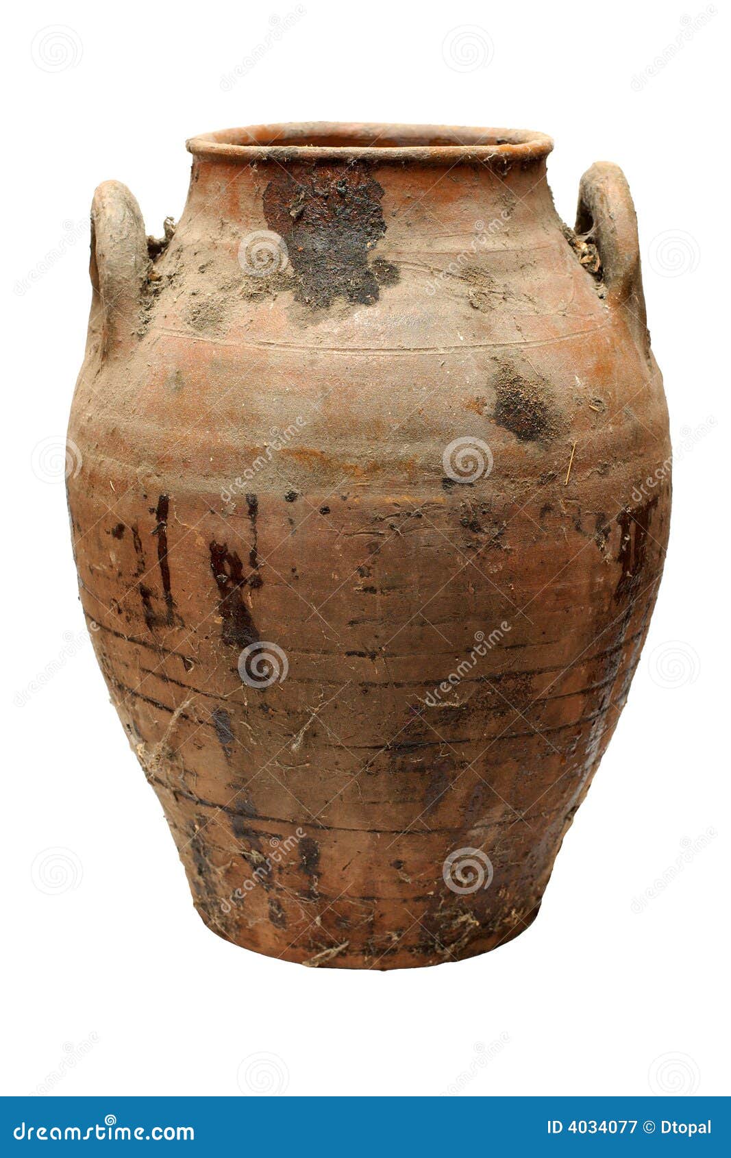 Old traditional pot stock image. Image of isolated, clay - 4034077