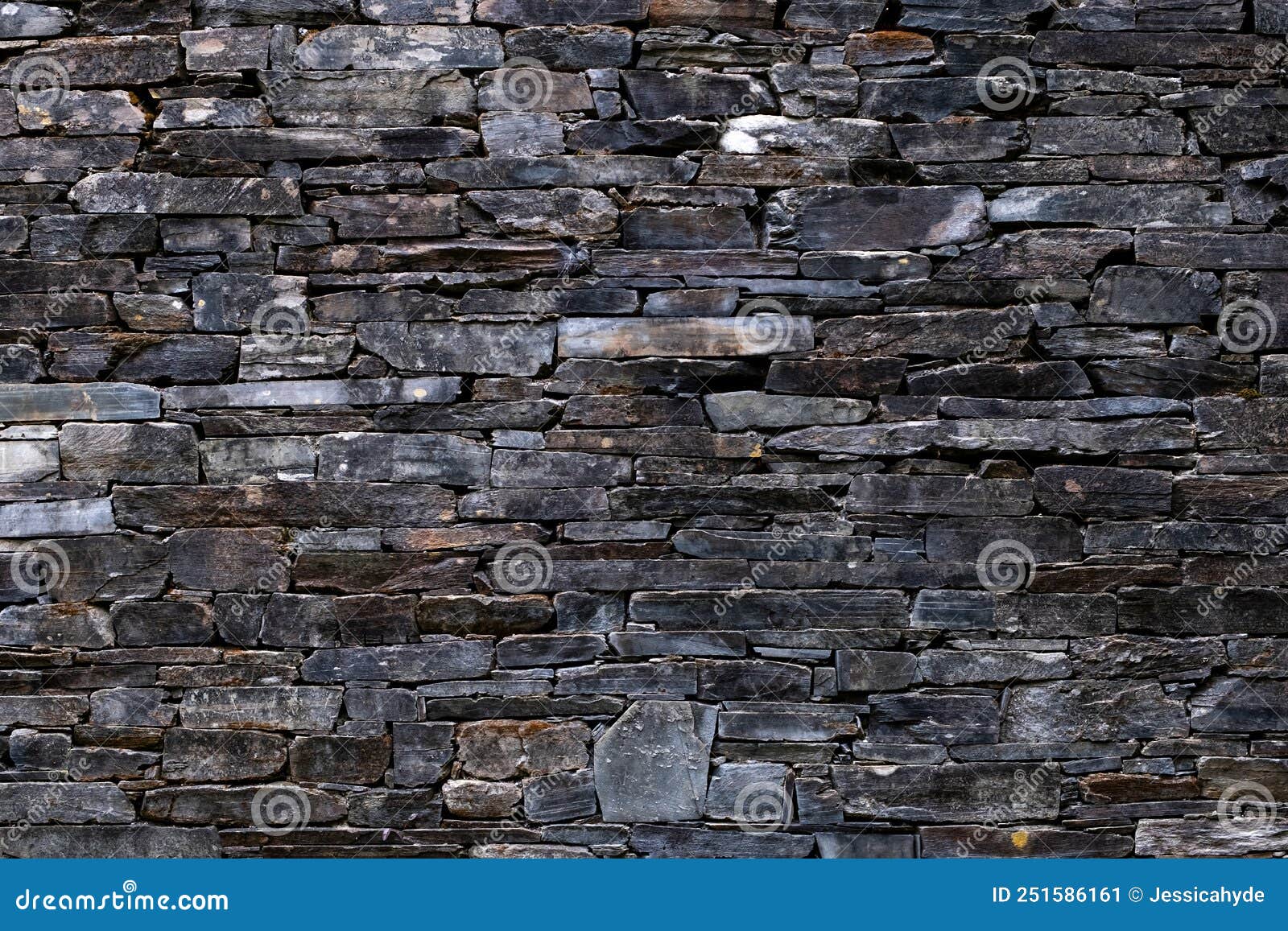 Old Traditional Slate Slabs Wall Stock Image - Image of design, black ...
