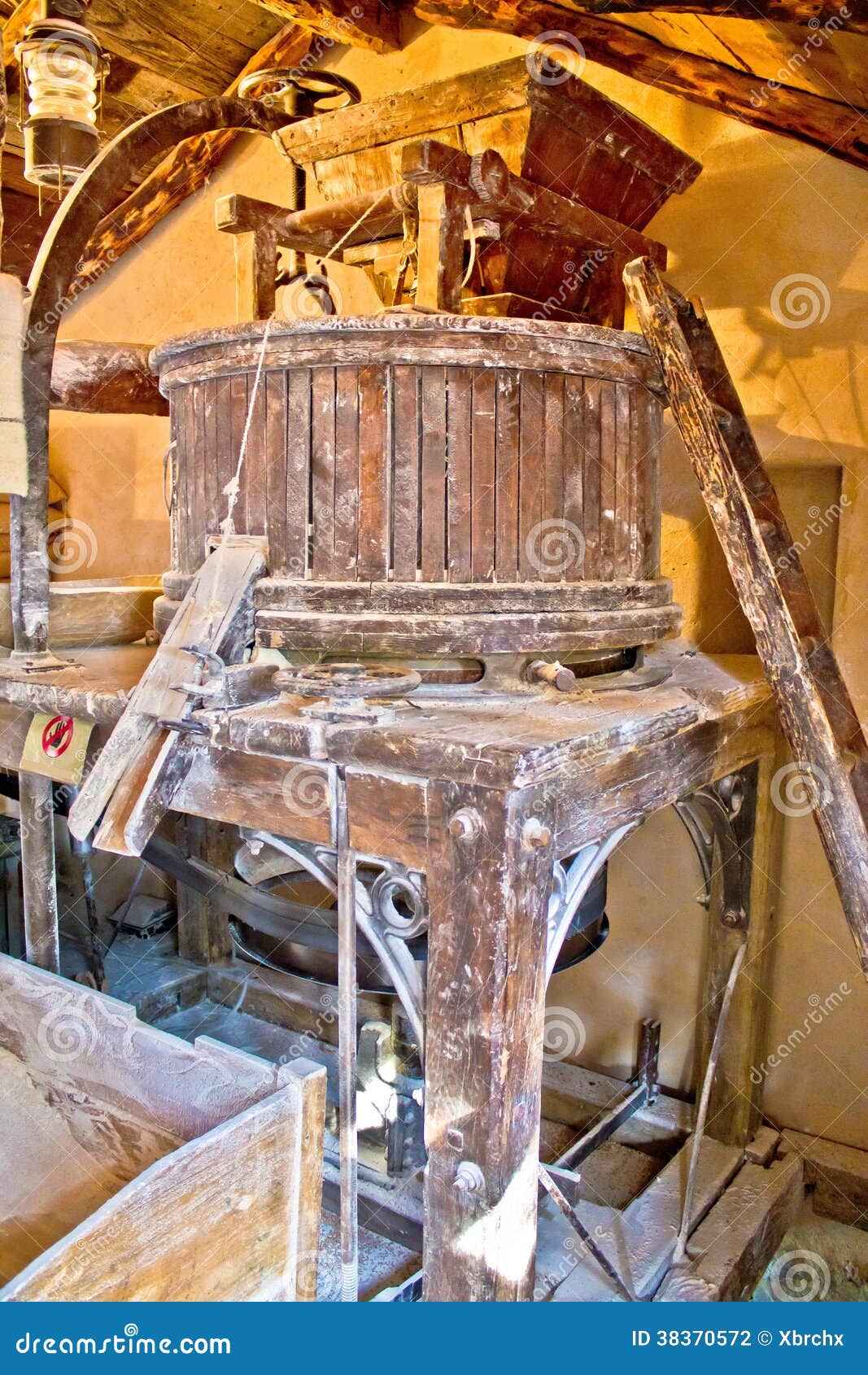 Old Traditional Watermill Interior View Stock Photo - Image of interior ...