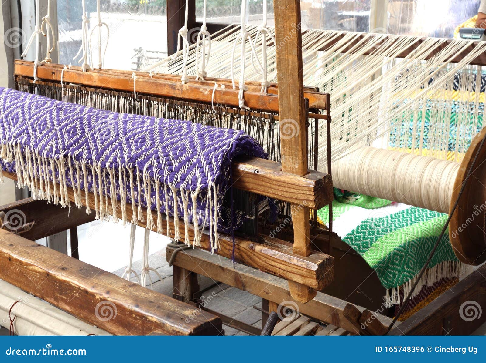Weaving loom stock photo. Image of sewing, hand, silk - 165748396