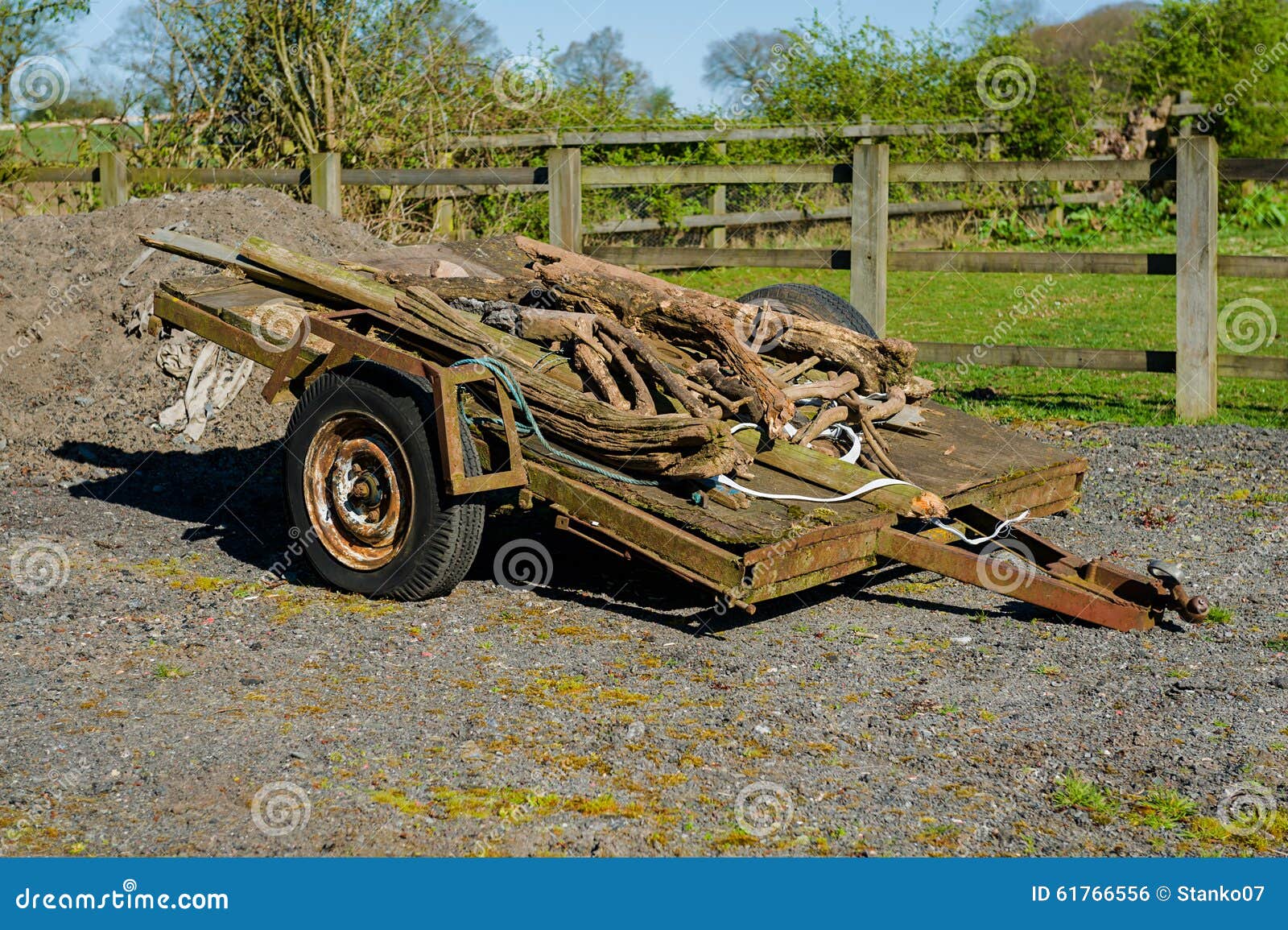 Old trailer stock photo. Image of ancient, rustic, retro - 61766556