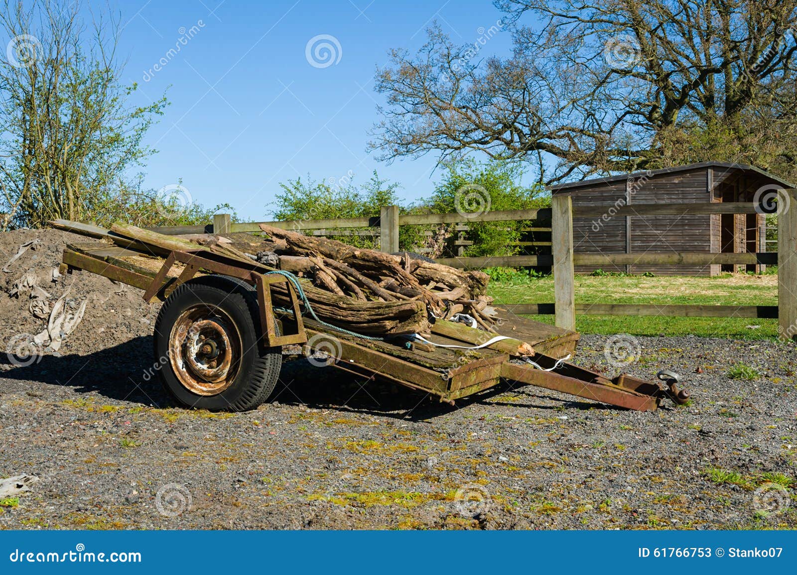 Old trailer stock image. Image of rust, ancient, antique - 61766753
