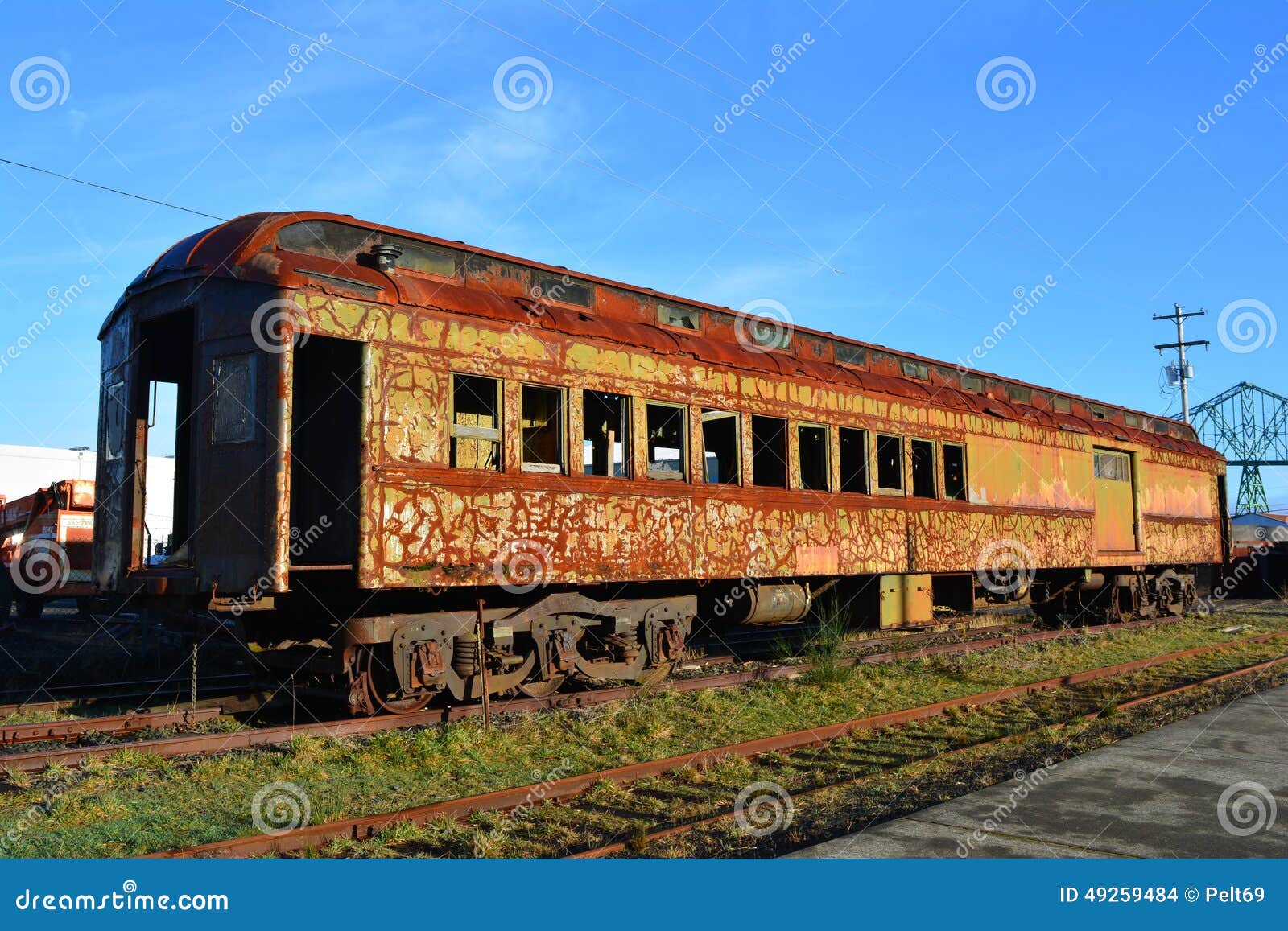 Old Train in Astoria, Oregon Stock Photo - Image of historic ...