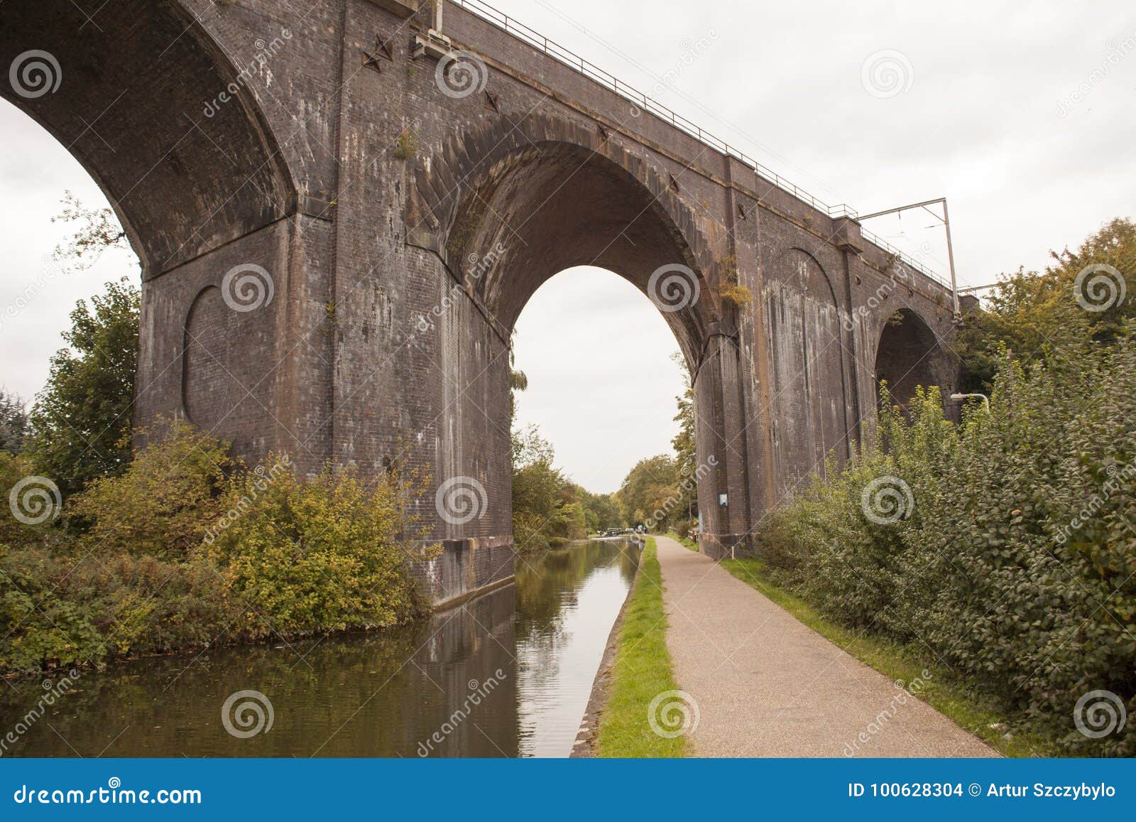 Old Train Bridge Made of Red Bricks Masonry Stock Photo - Image of ...