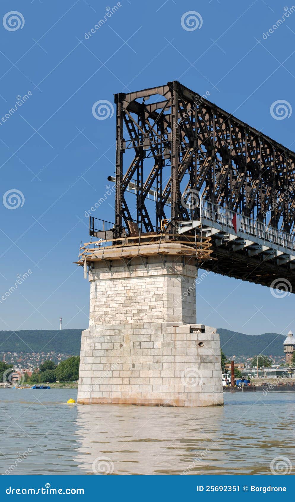 Old Train Bridge Under Construction Stock Image - Image of perspective ...