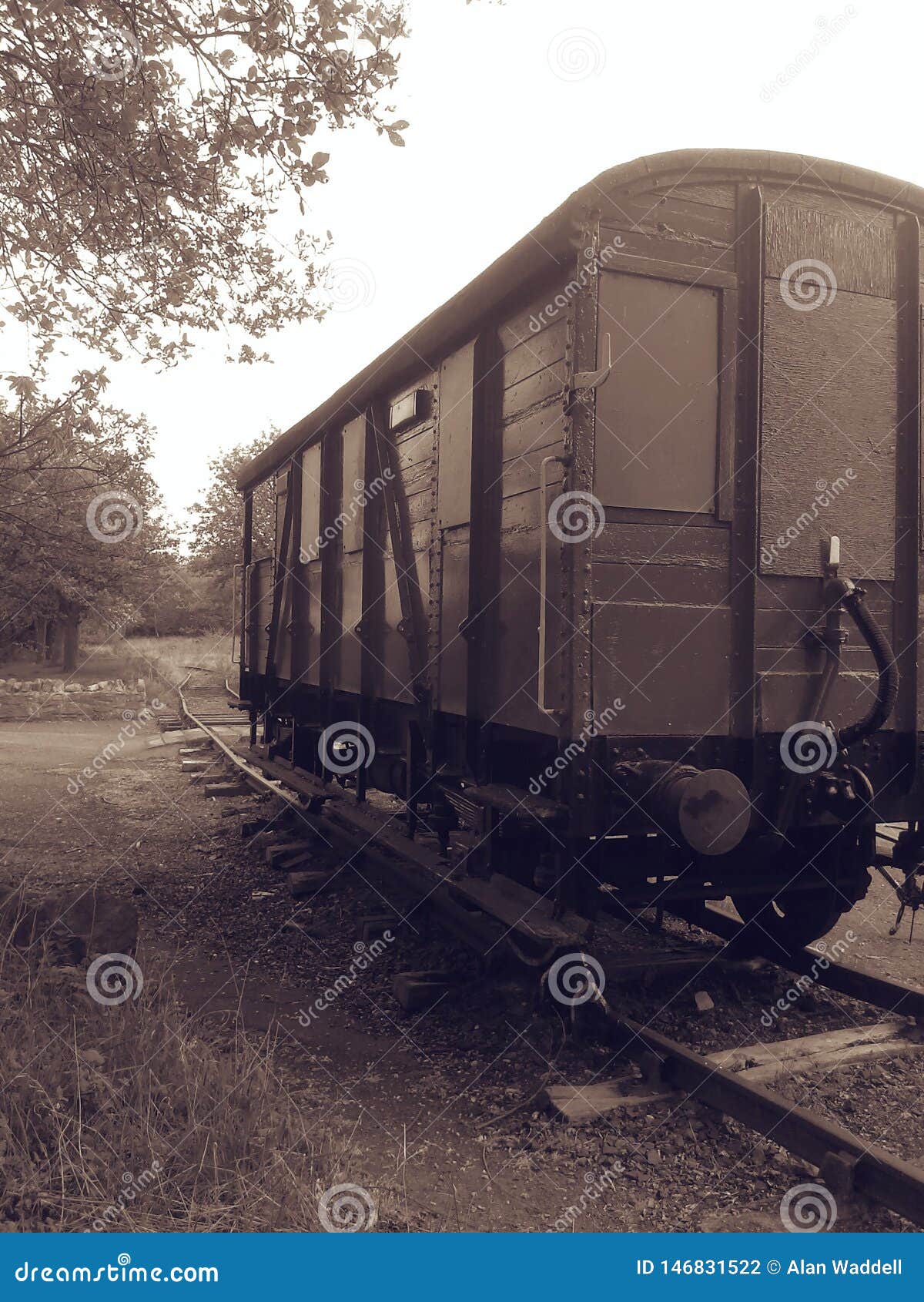 Old Train Carriage Left on Disused Rail Tracks Stock Photo - Image of ...