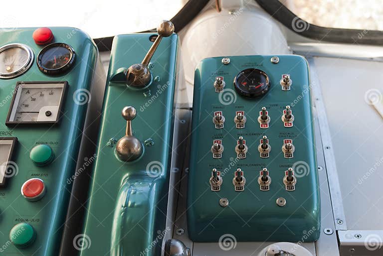 Old Train Cockpit stock photo. Image of classic, command - 23861932