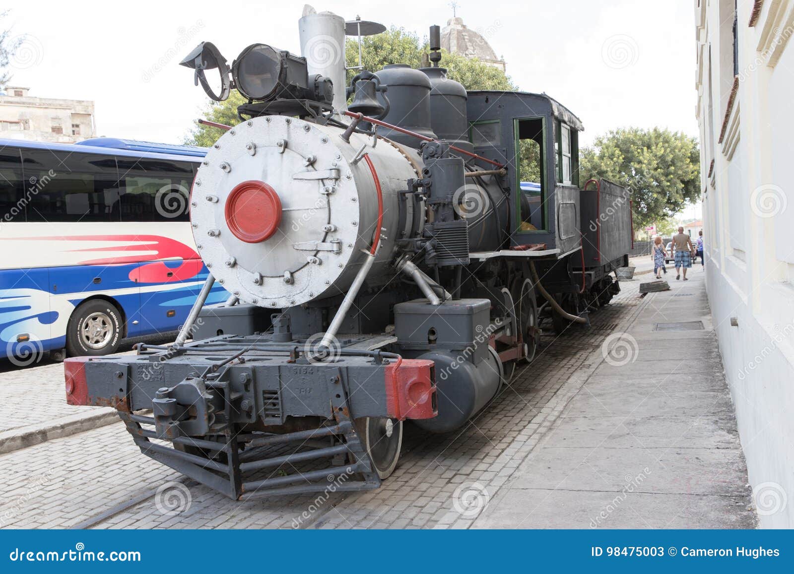 Old Train on Display in Havana, Cuba Stock Image - Image of october ...