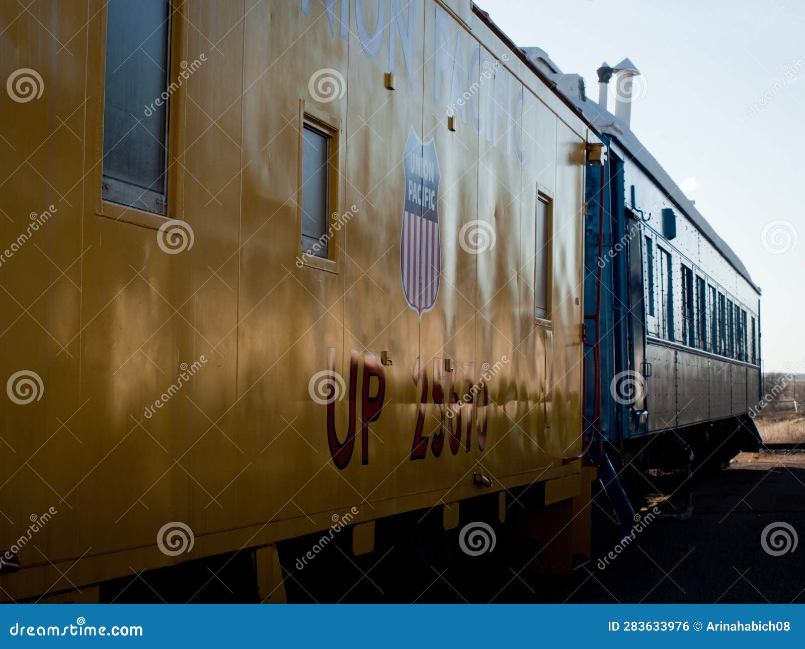 Old Train editorial photo. Image of yellow, rustic, railroad - 283633976