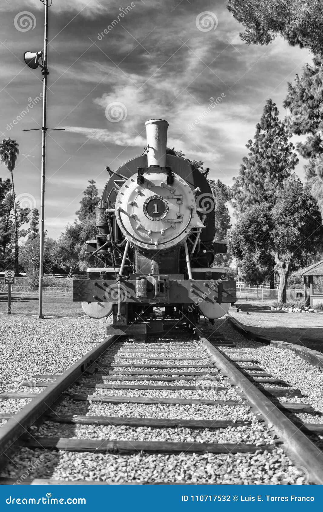 The Old Train, Front View stock photo. Image of black - 110717532