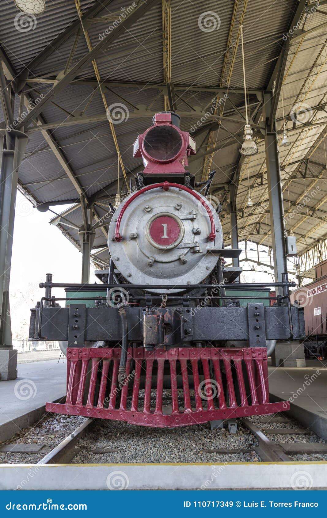 The Old Train, Front View editorial stock image. Image of strength ...