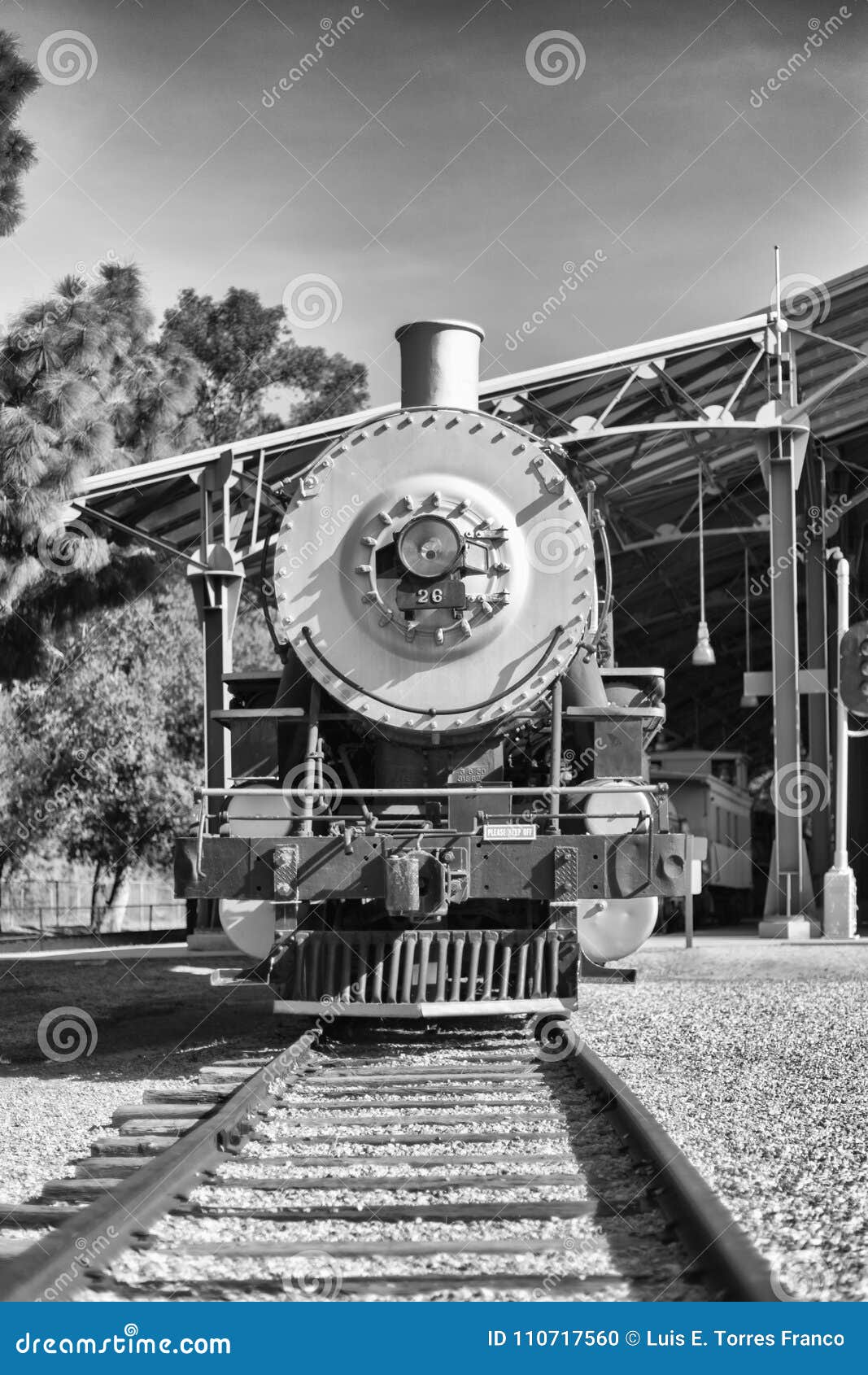 The Old Train, Front View stock photo. Image of steam - 110717560