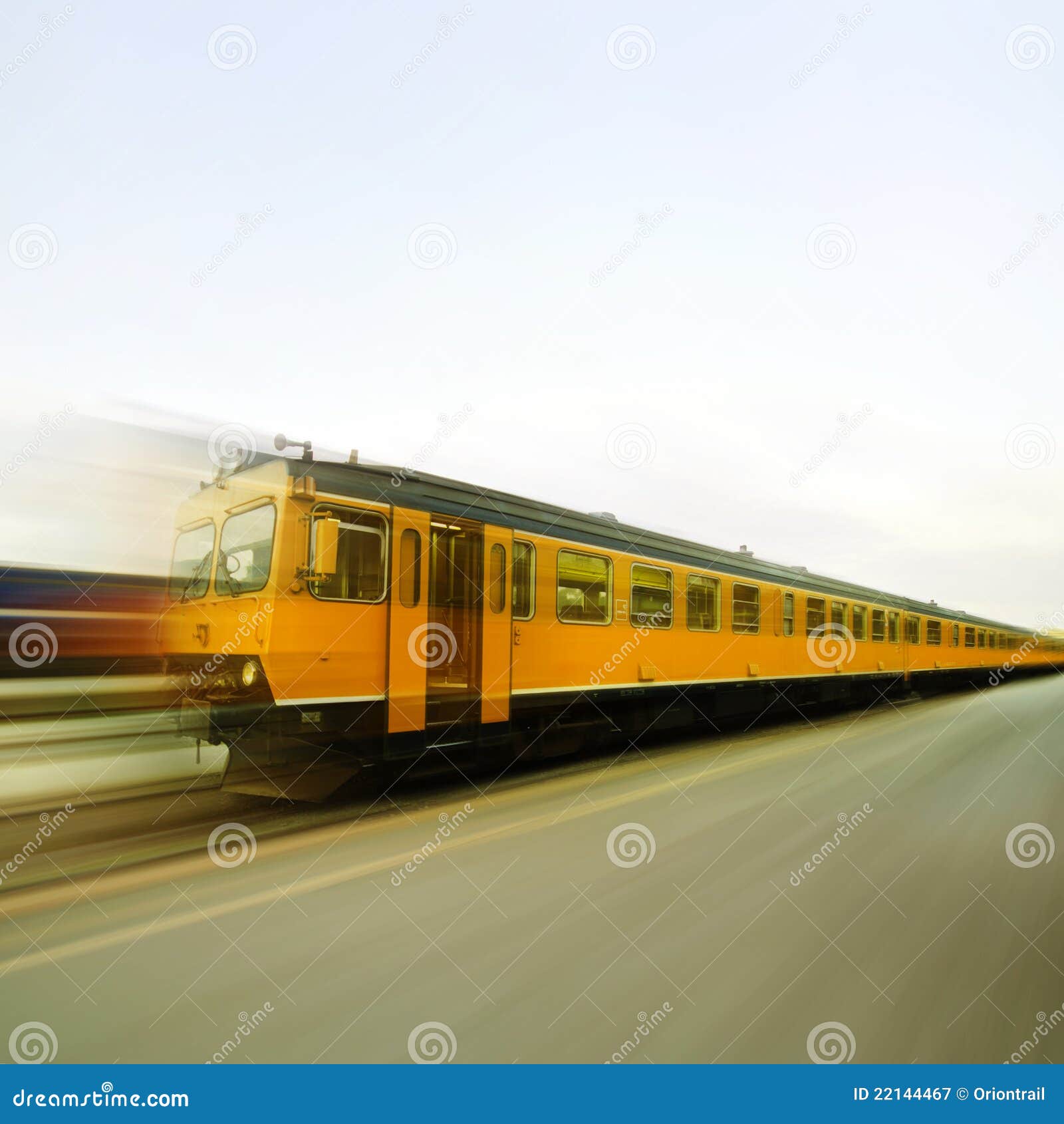 Old train in full speed stock image. Image of perspective - 22144467