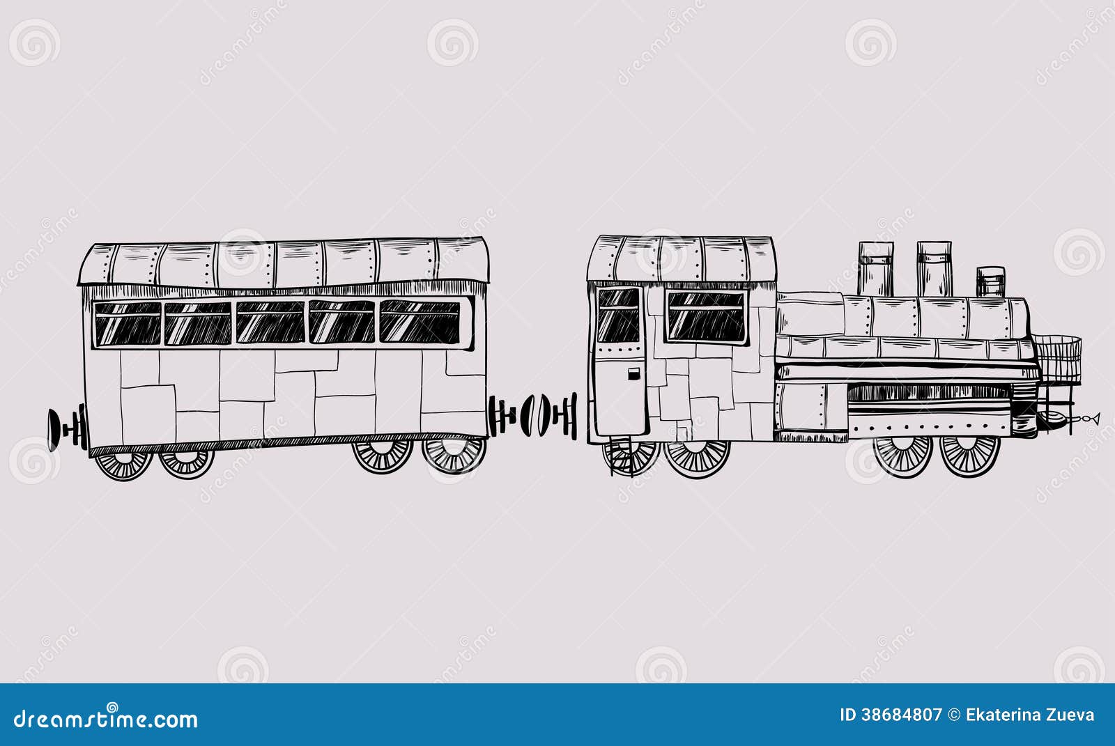 Old train stock vector. Illustration of express, train - 38684807