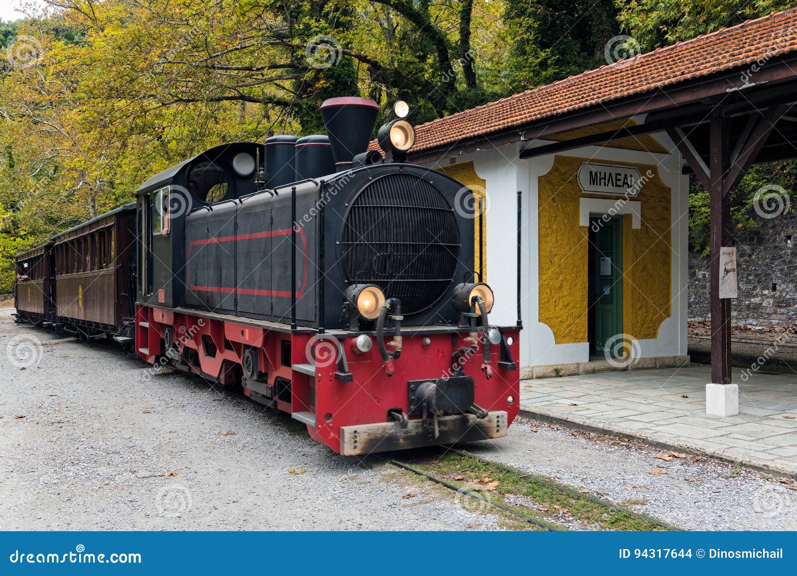 Old train in Greece stock photo. Image of architecture - 94317644