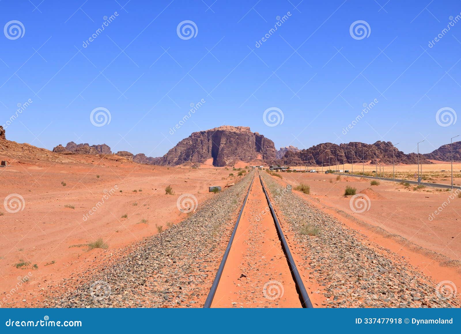 Old Train Rails almost Completely Covered with Desert Sand in Wadi Rum ...