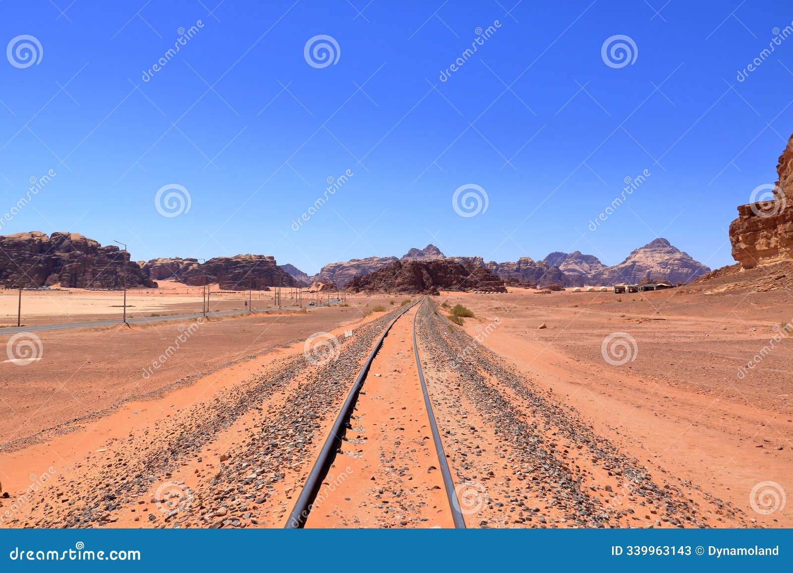 Old Train Rails almost Completely Covered with Desert Sand in Wadi Rum ...