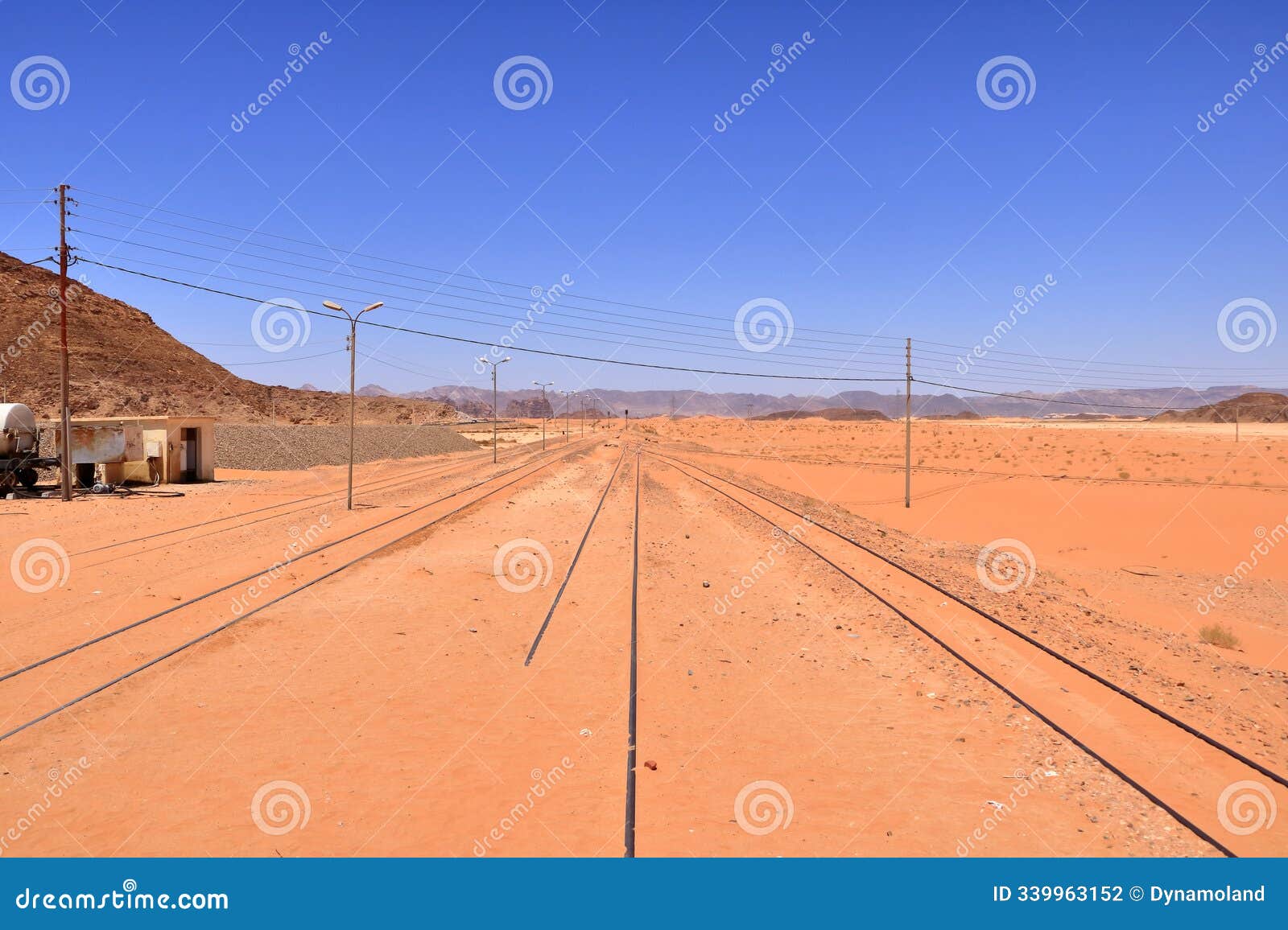 Old Train Rails almost Completely Covered with Desert Sand in Wadi Rum ...