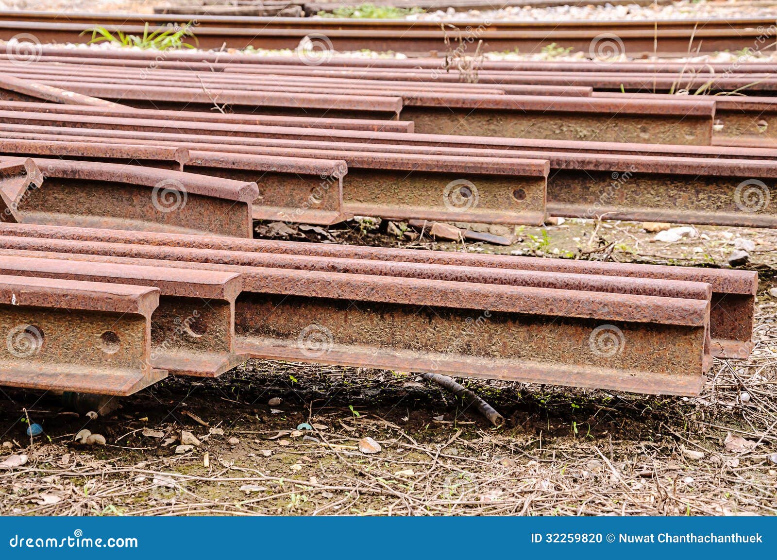 Old train rails stock photo. Image of iron, track, rail - 32259820