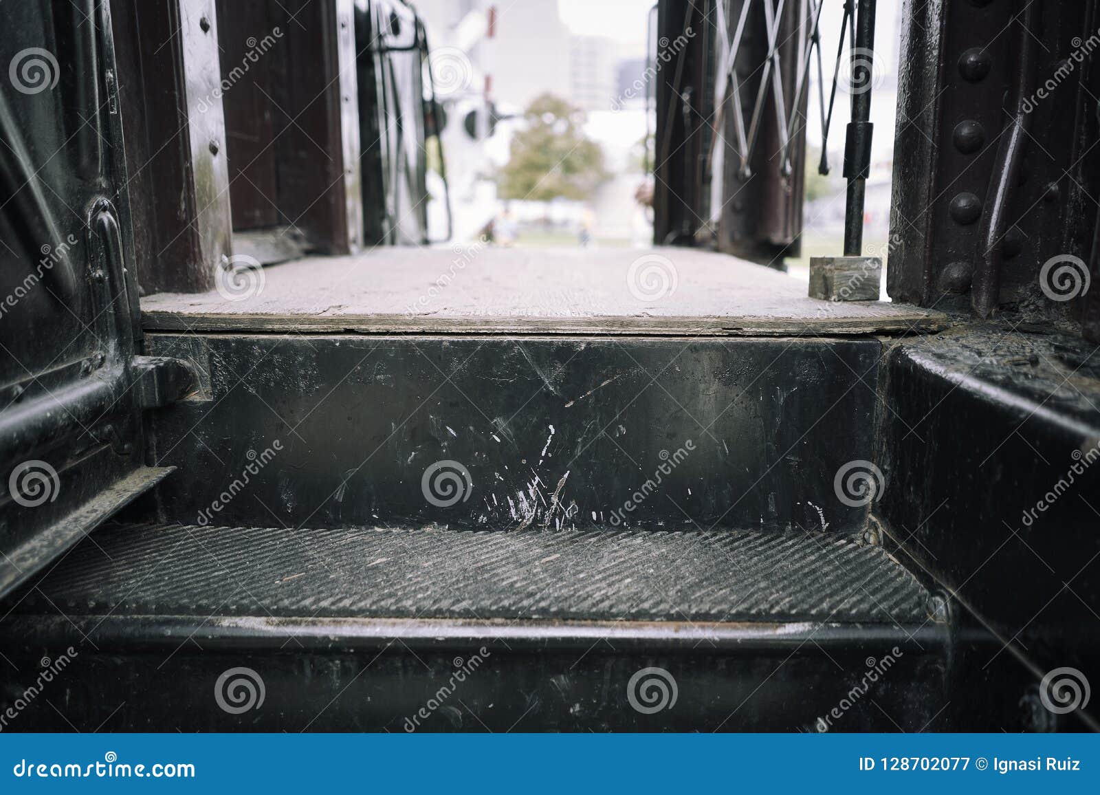 Old train stairs stock image. Image of retro, detail - 128702077