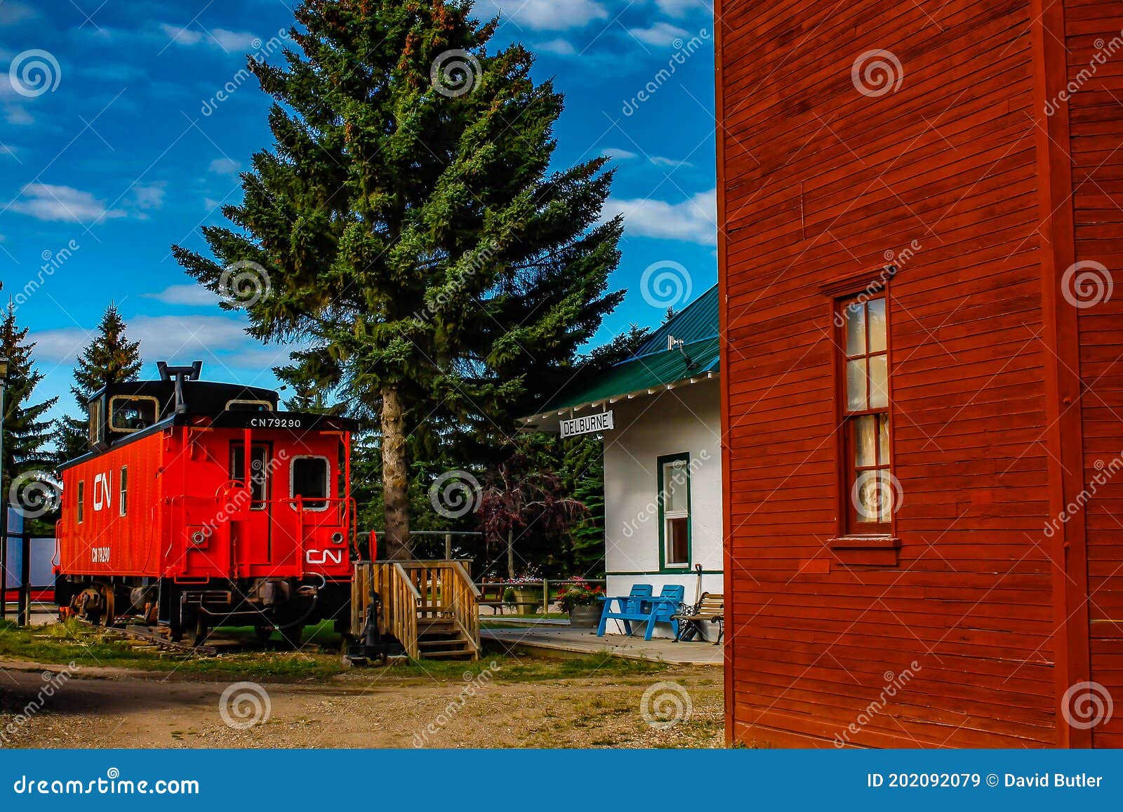 Old Train Station,out Buildings and Rolling Stock. Delburne,Alberta ...