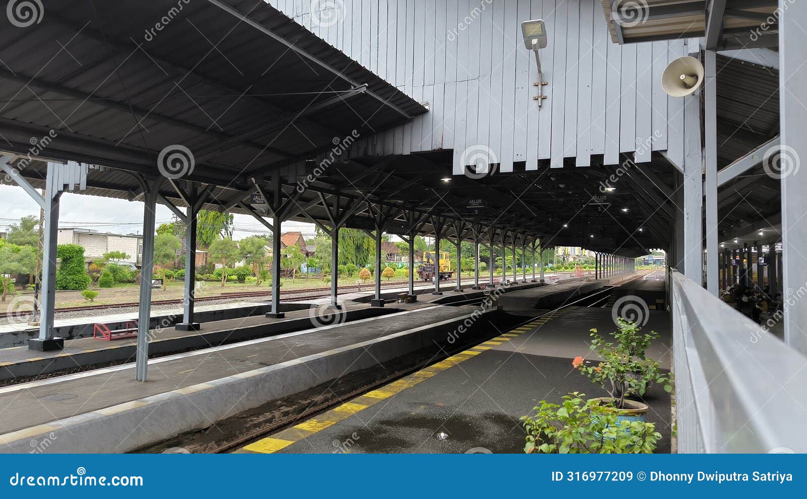 An Old Train Station with Rail Stock Image - Image of antique, metro ...