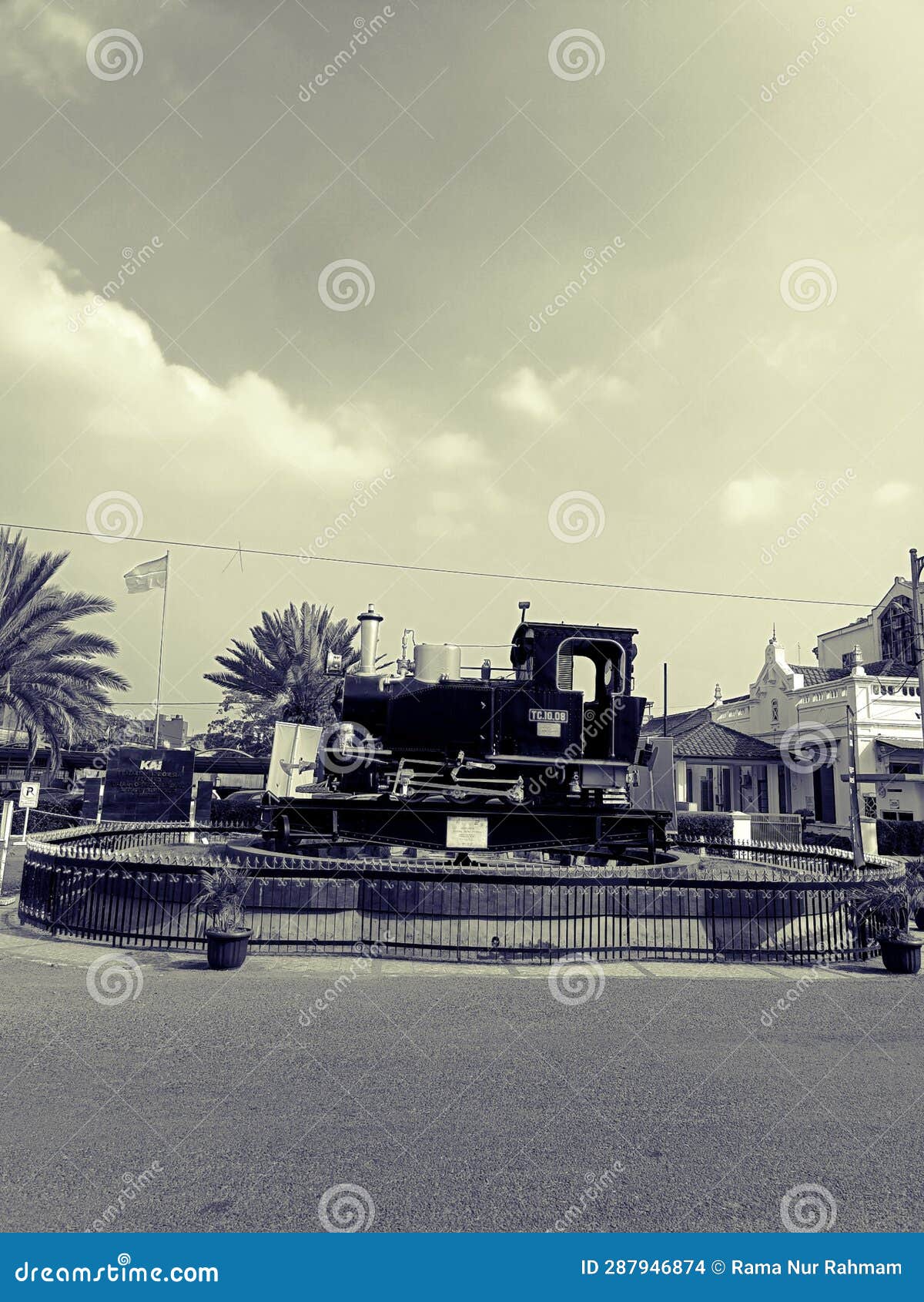 Old Train Statue at Bandung Station from Indonesia Editorial Stock ...