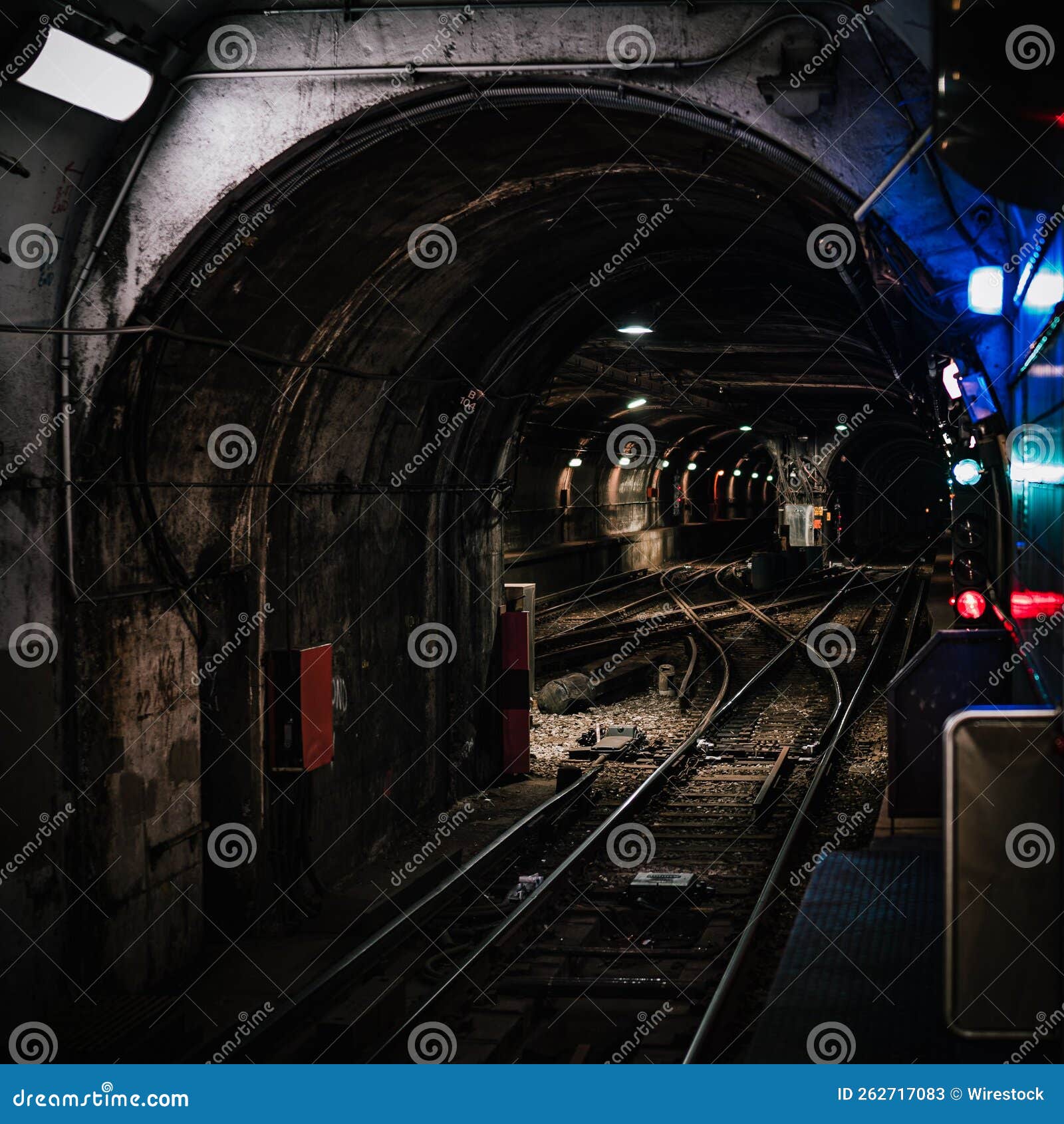 Old Train Tracks, Railroad Under a Tunnel Stock Image - Image of ...
