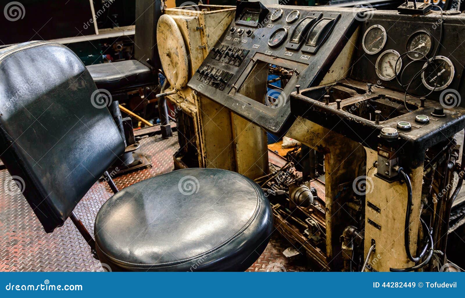 Old train Train dashboard. stock image. Image of train - 44282449