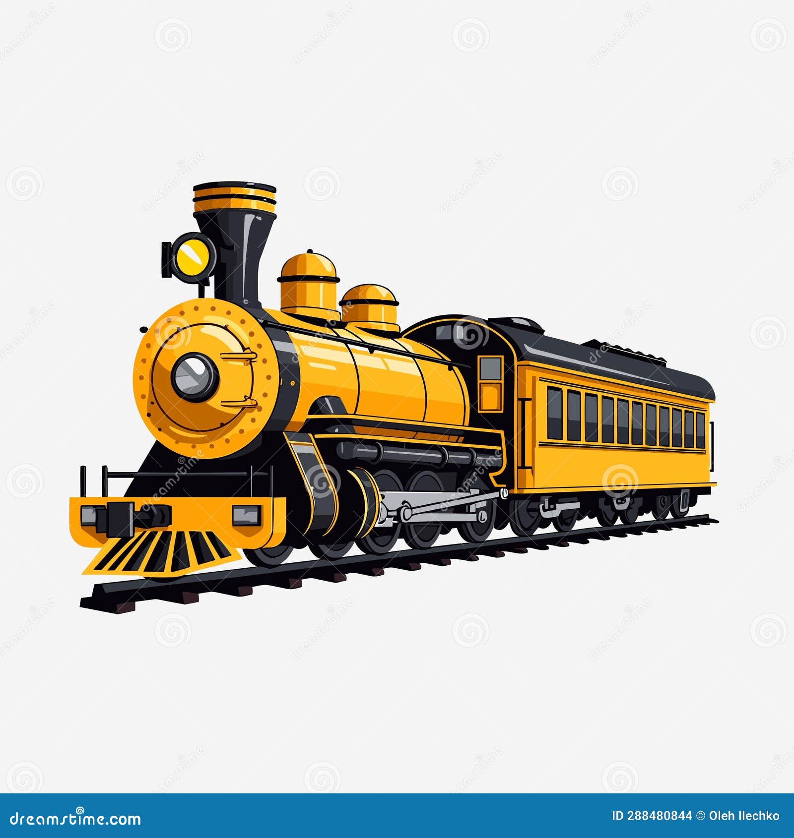 Old Train Vector Flat Minimalistic Isolated Illustration Stock Vector ...