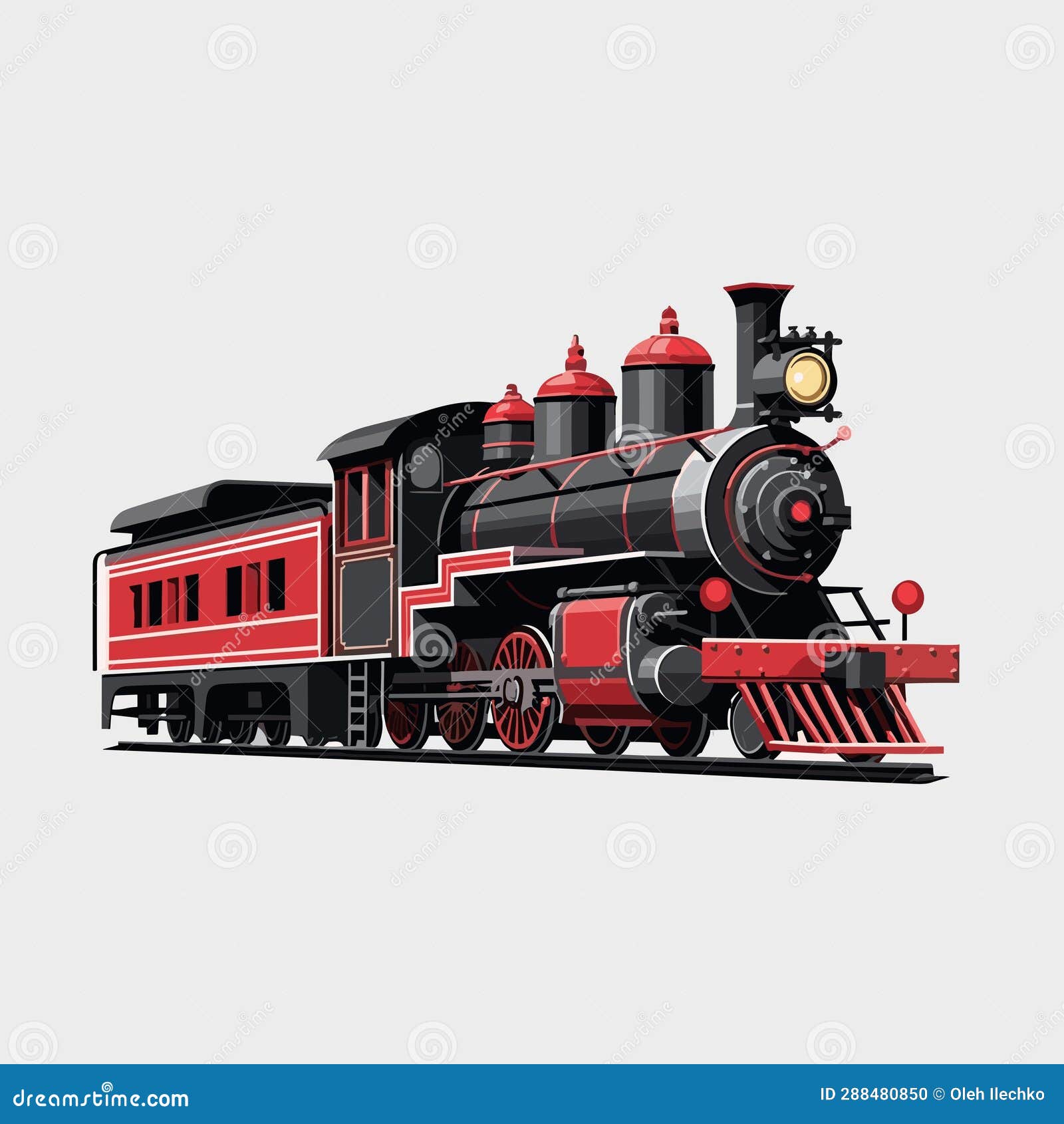 Old Train Vector Flat Minimalistic Isolated Illustration Stock Vector ...