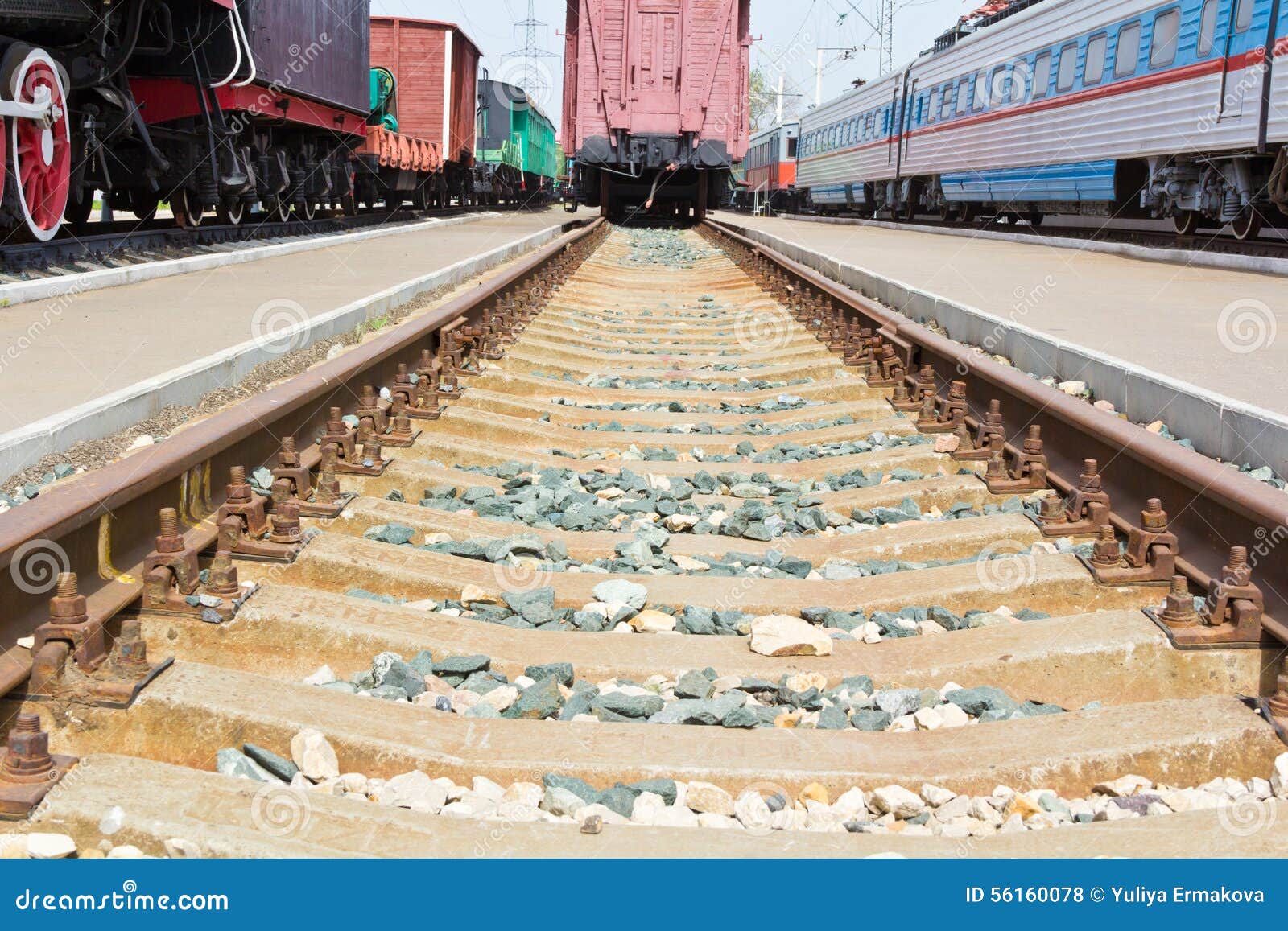 Old train way stock photo. Image of railway, road, electric - 56160078