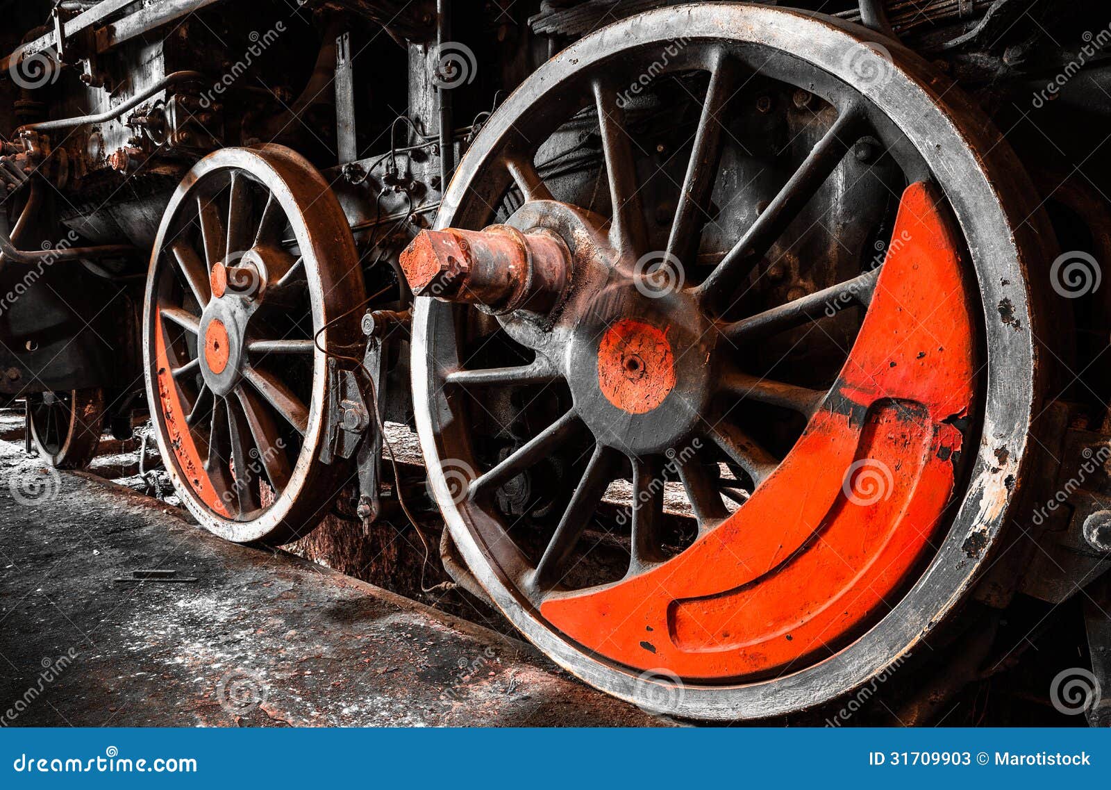 Old train wheels stock image. Image of train, corrosion - 31709903