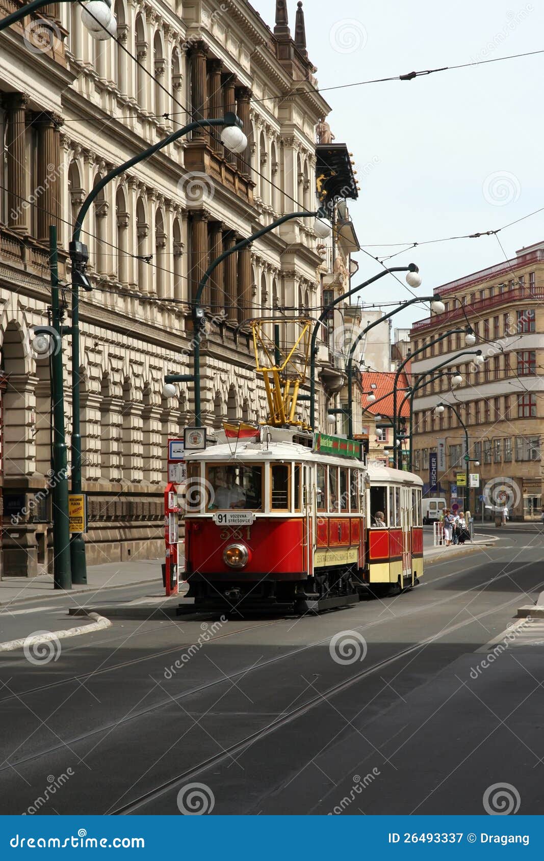 Old tram editorial photography. Image of cobblestone - 26493337
