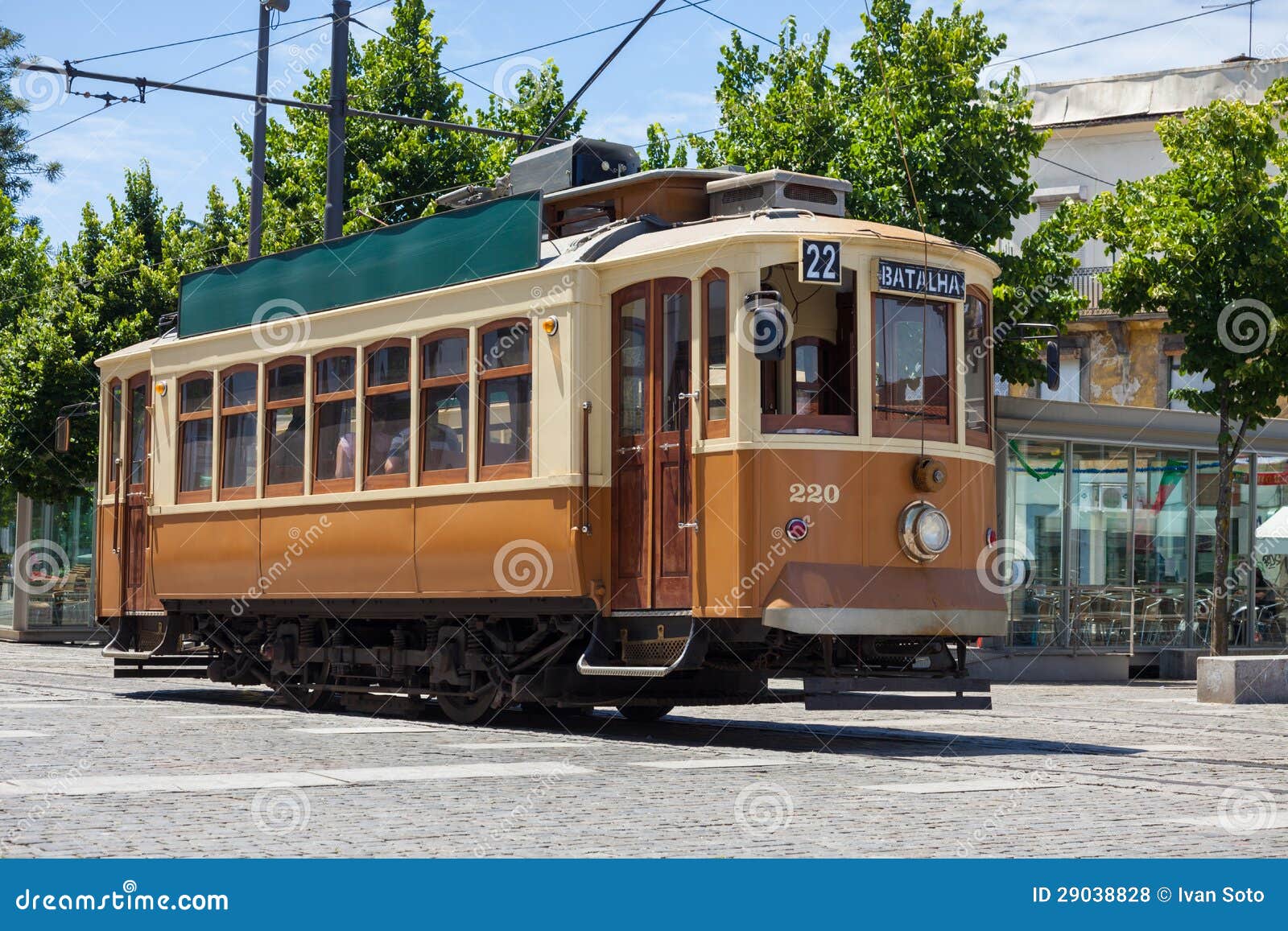 Old Tram in Porto, Portugal Stock Photo - Image of transport, building ...