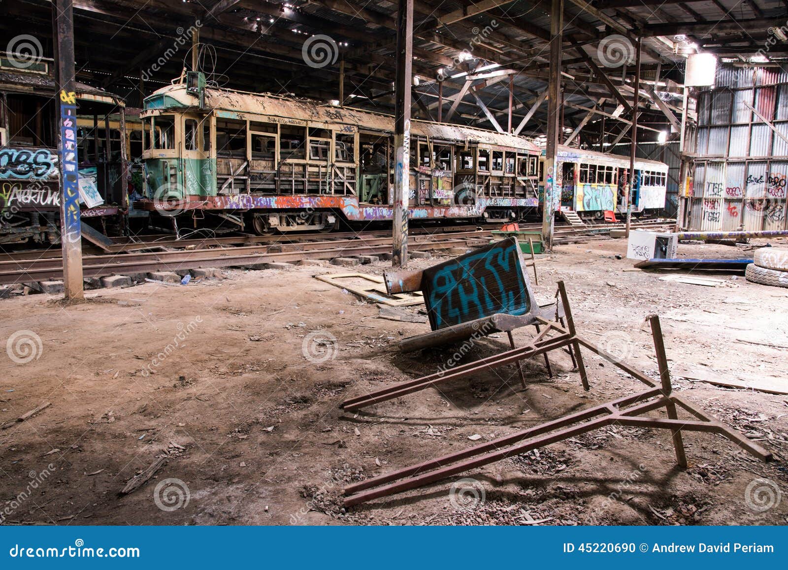 Broken Tram Rail Editorial Photo | CartoonDealer.com #107995761