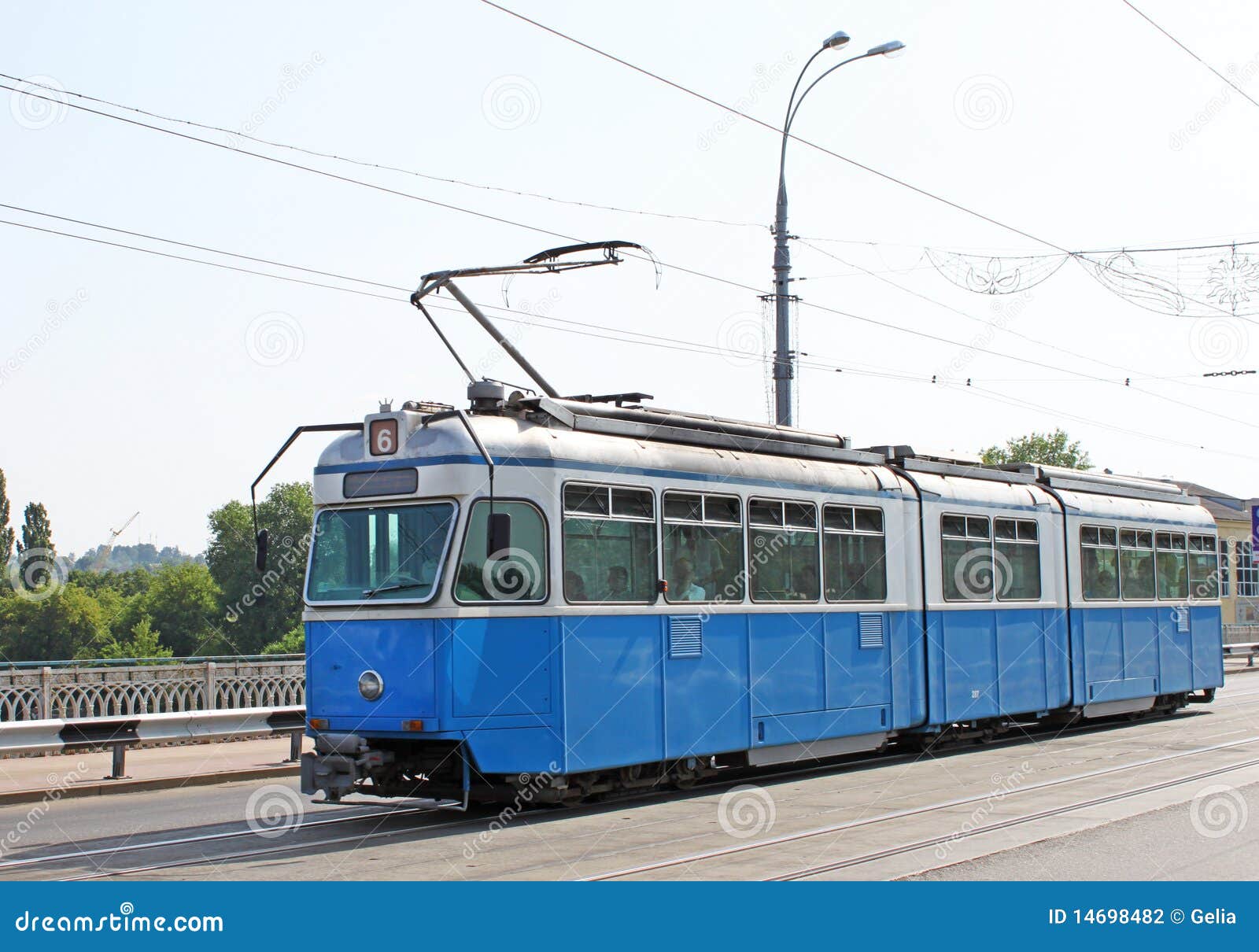 Old tram on a street stock photo. Image of traditional - 14698482
