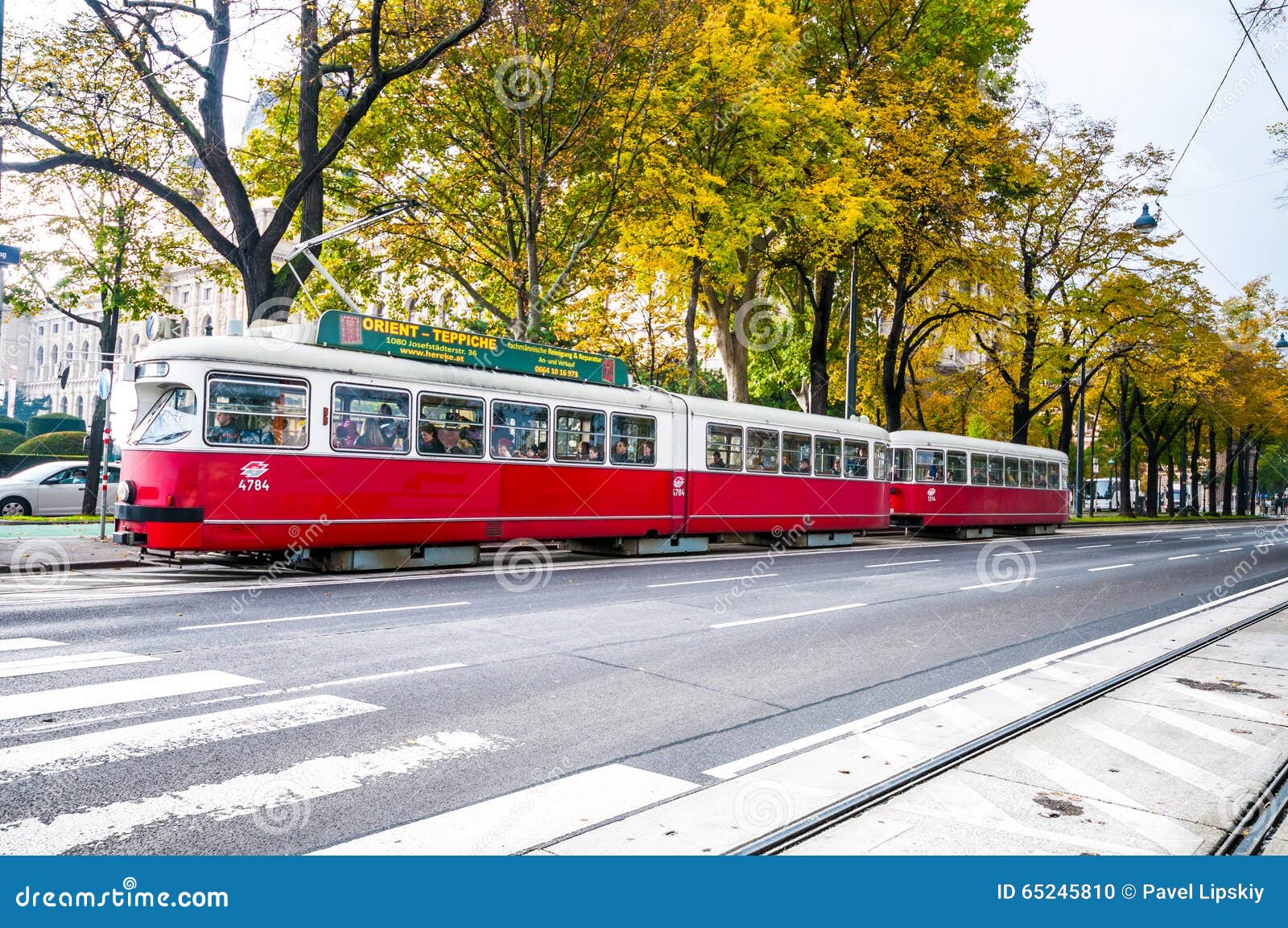 : Old Tram in Vienna, Austria. Editorial Image - Image of urban ...