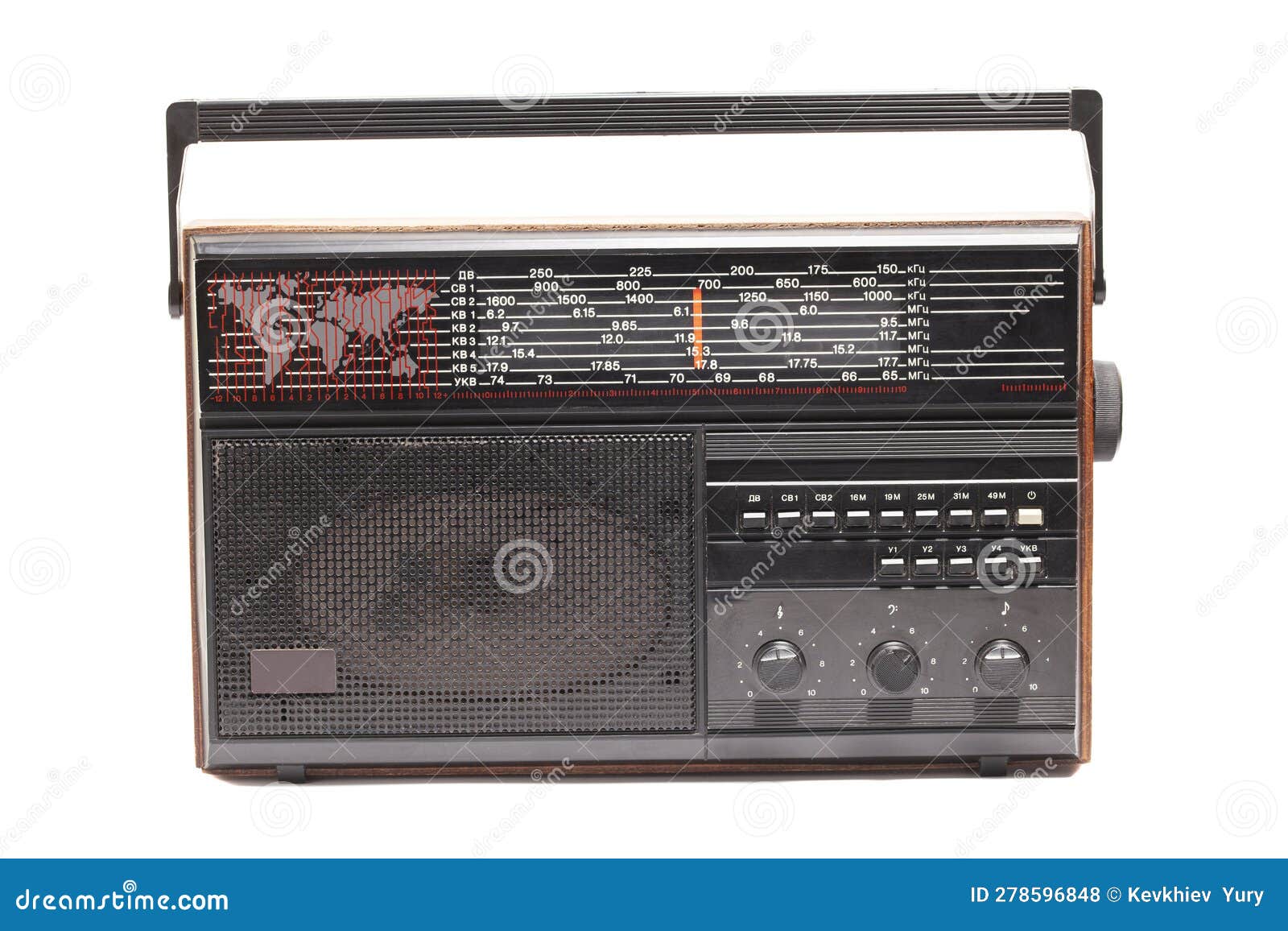 Old Transistor Radio Isolated on White Stock Photo - Image of dial ...