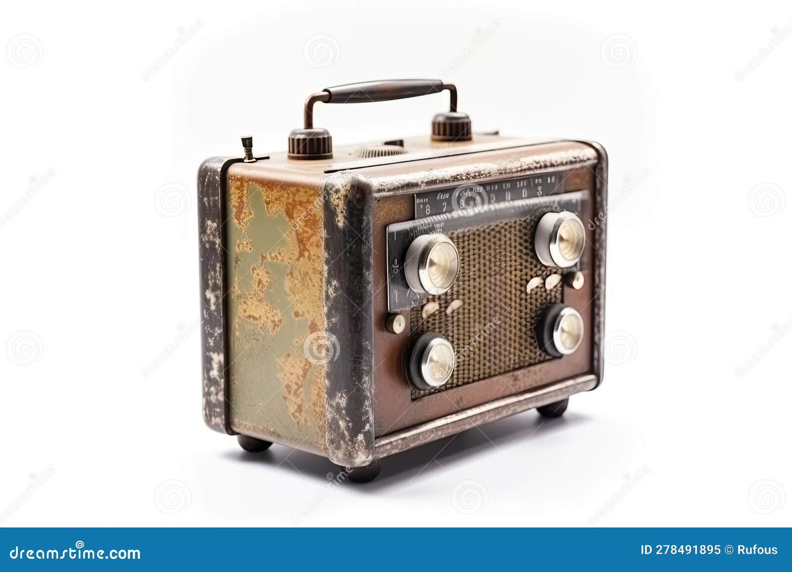 An Old Transistor Radio, with Knobs and Buttons for Manual Tuning ...