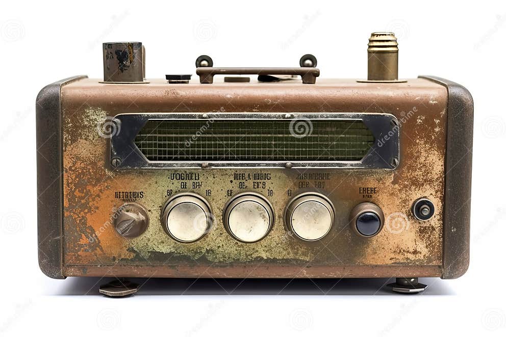 An Old Transistor Radio, with Knobs and Buttons for Manual Tuning ...