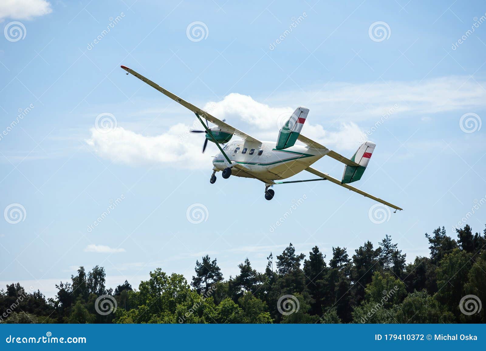 Old Transport Plane Flies at an Air Show Stock Photo - Image of airline ...