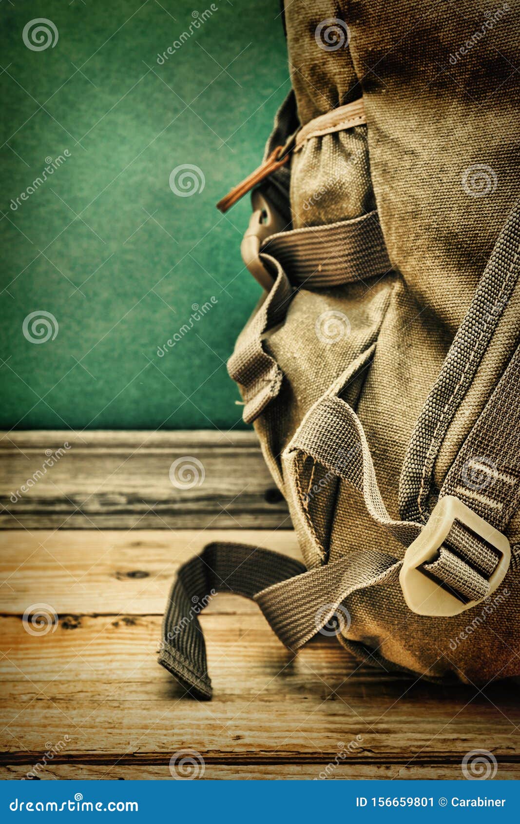 Old travel backpack stock image. Image of rucksack, tour - 156659801
